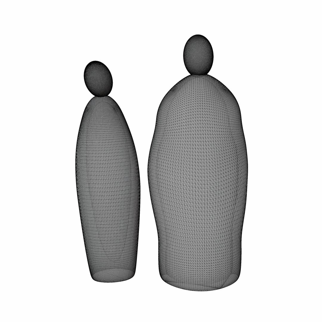 Couple Hugging Figure 2 3D Model - TurboSquid 2199603