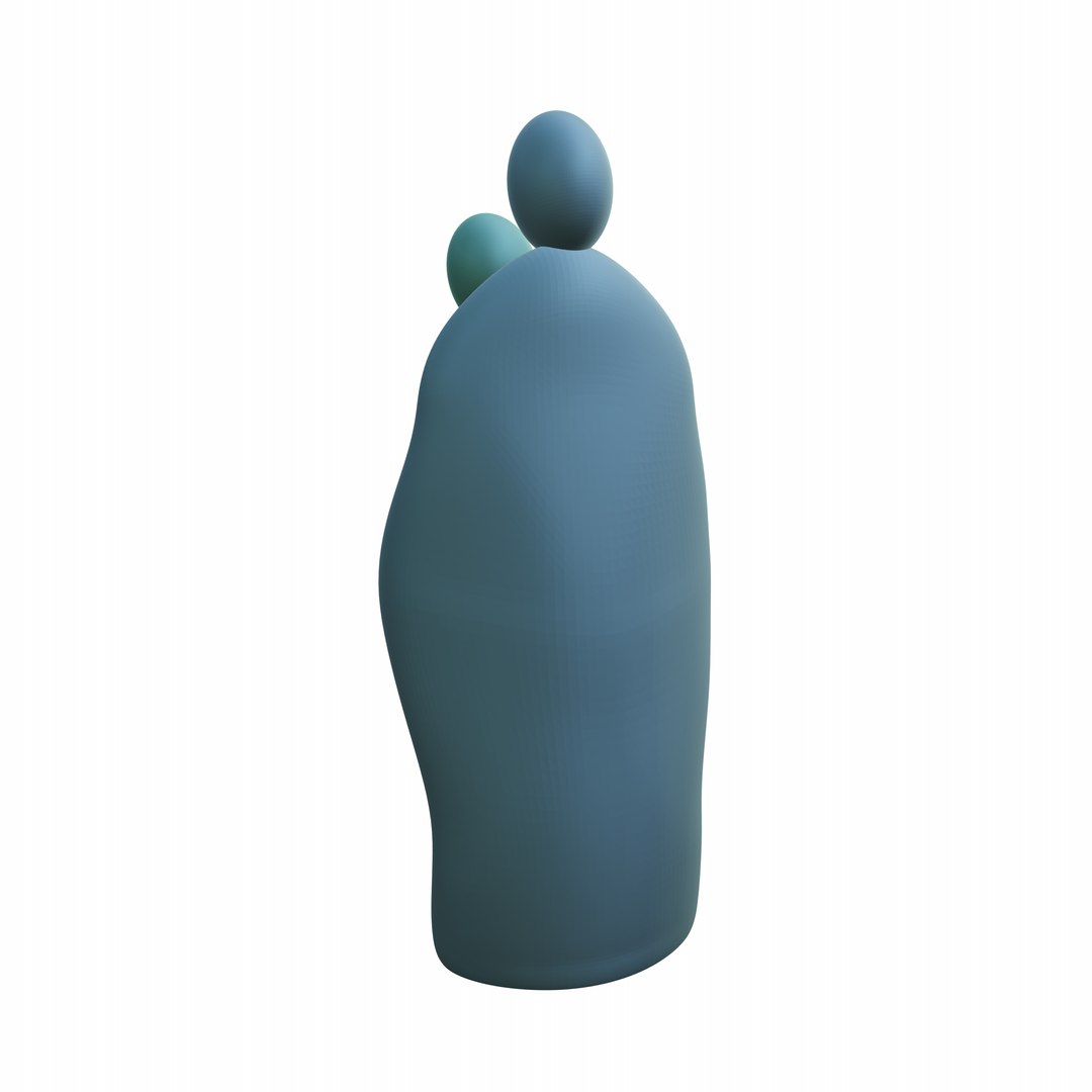 Couple Hugging Figure 2 3D Model - TurboSquid 2199603