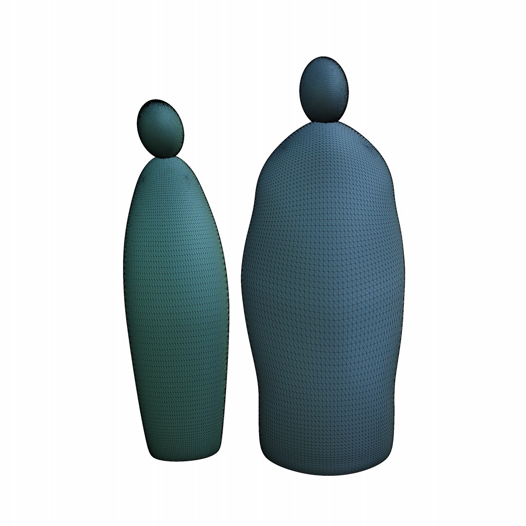 Couple Hugging Figure 2 3D Model - TurboSquid 2199603