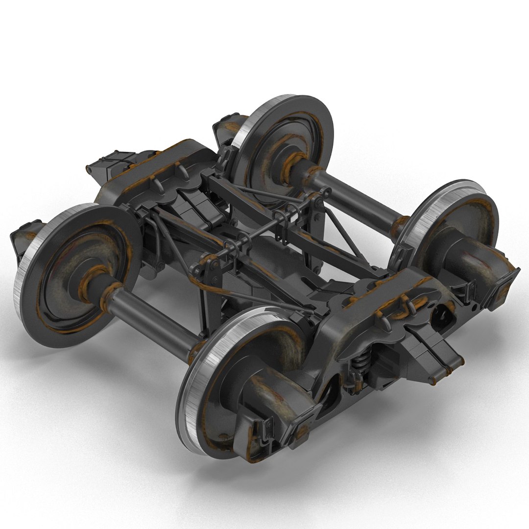 Train Wheels 2 Modeled 3d Obj