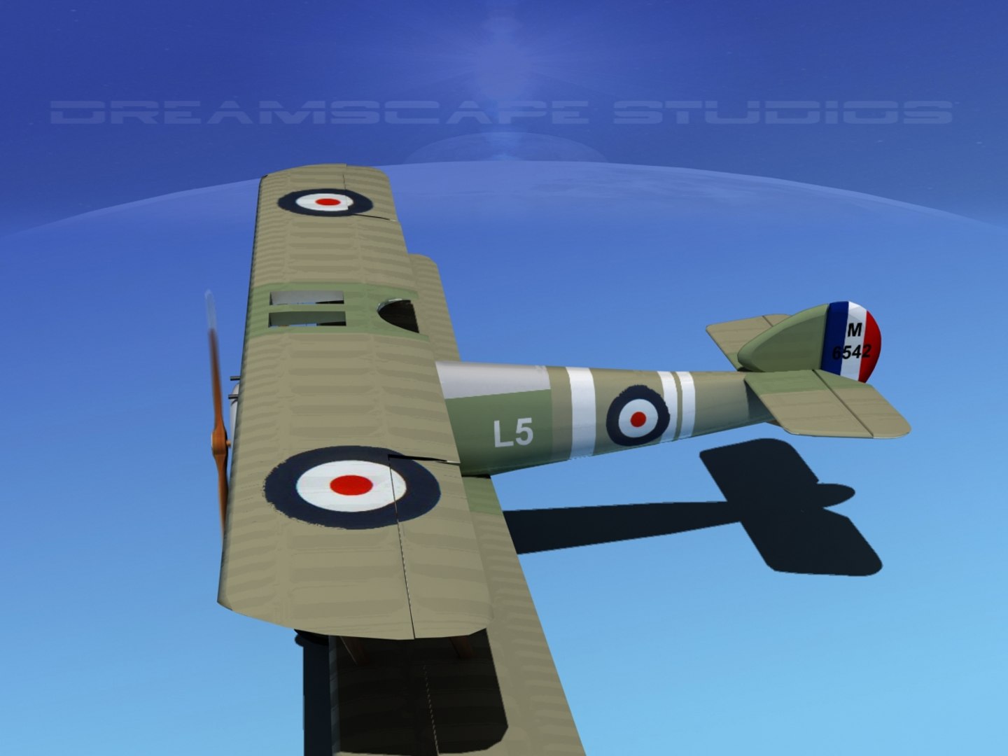 sopwith camel fighter 3d max