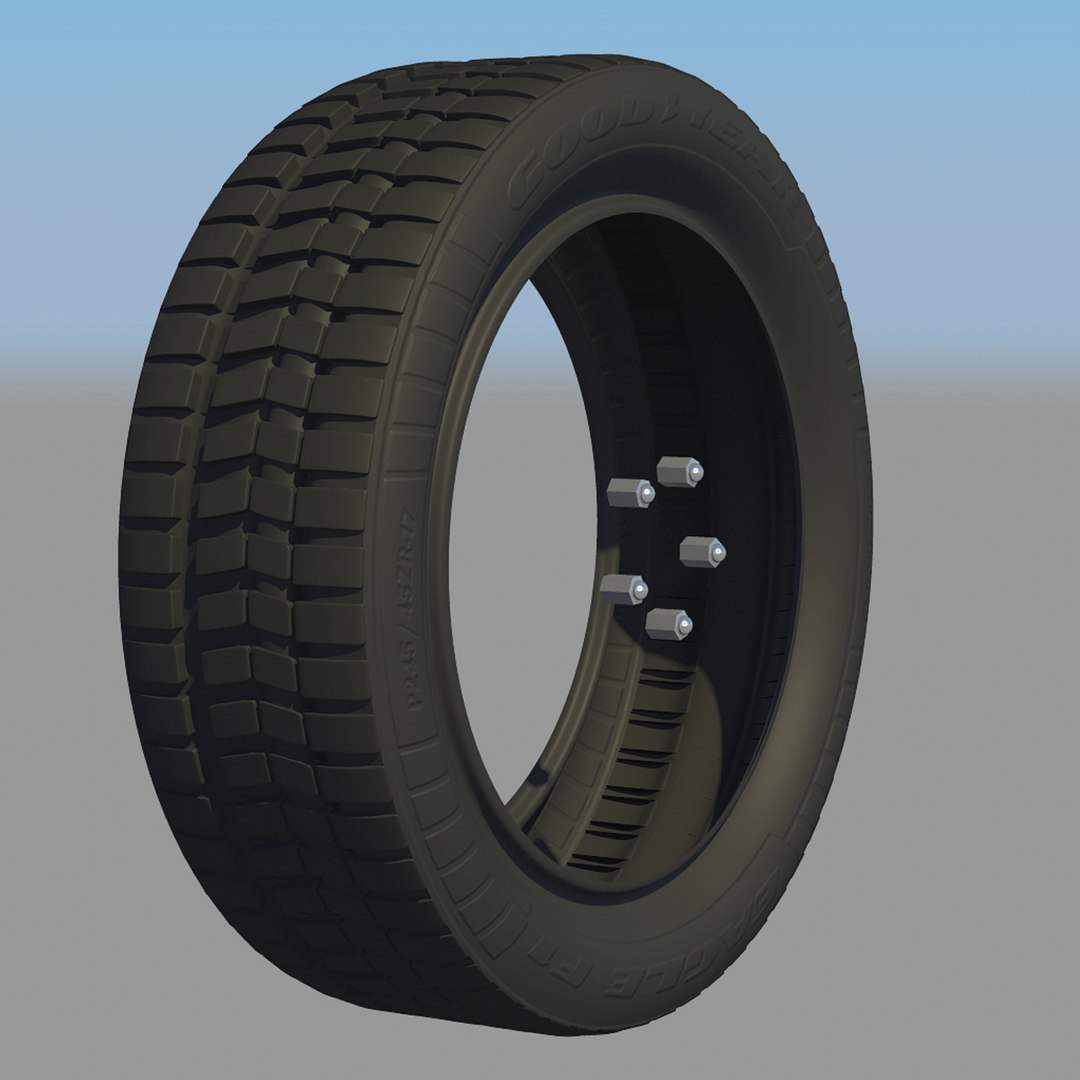 wheel rubber tire c4d