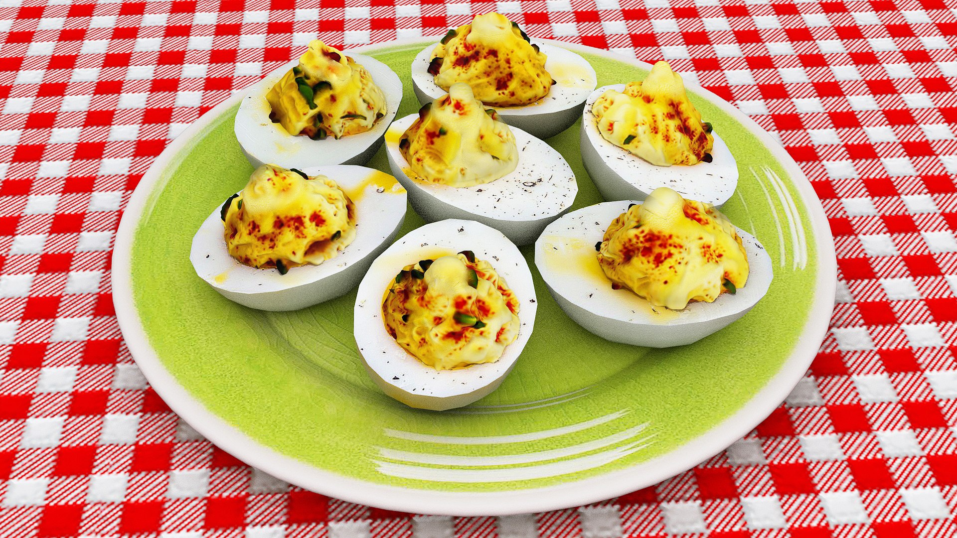 Deviled Eggs 3D Model - TurboSquid 1924448