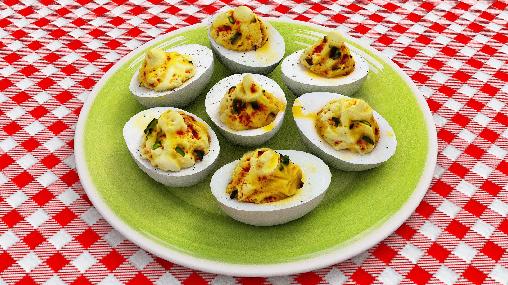 Deviled Eggs 3D Model - TurboSquid 1924448