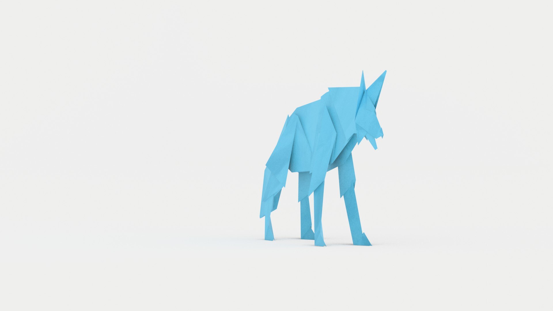 Origami Wolf 3D Model - TurboSquid 2350088