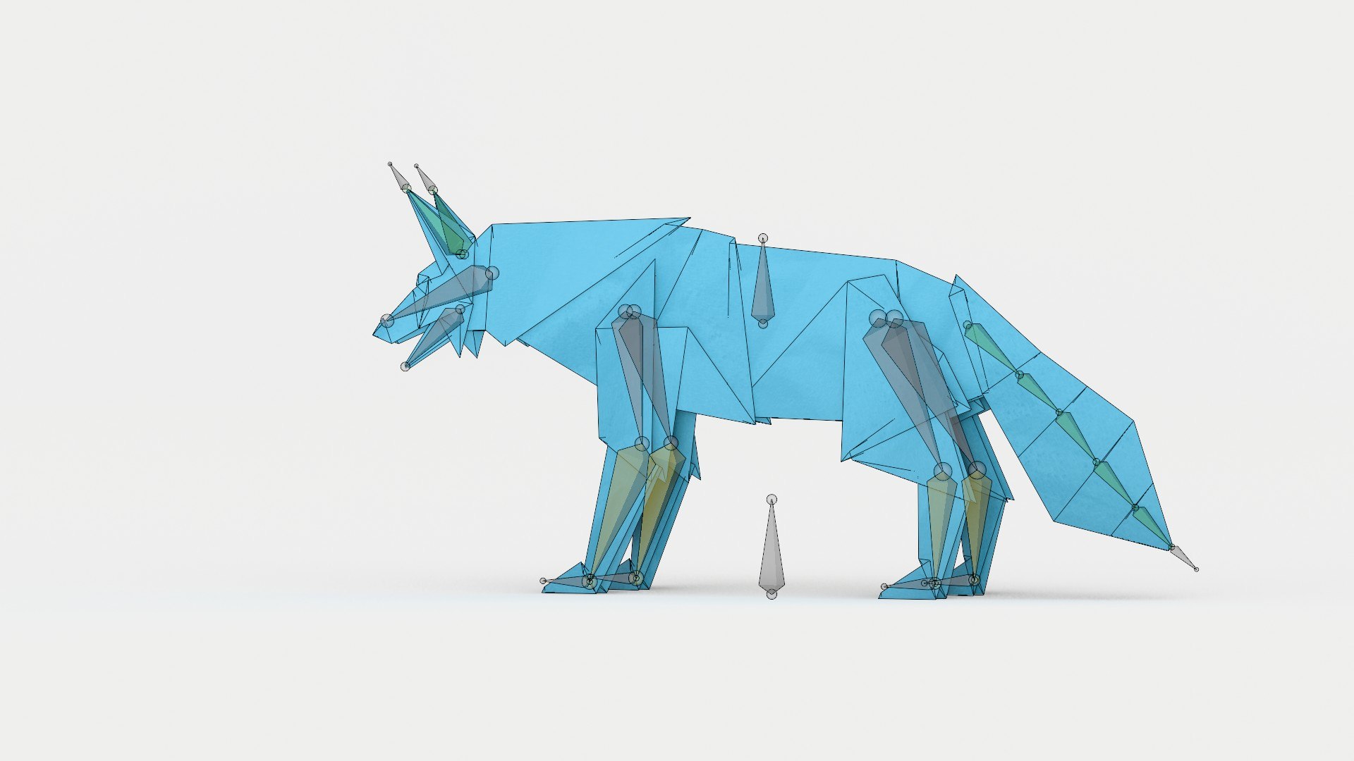 Origami Wolf 3D Model - TurboSquid 2350088