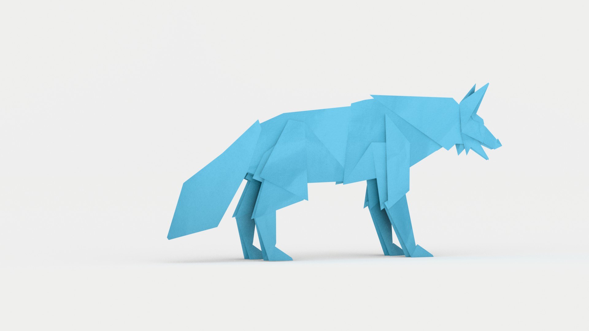 Origami Wolf 3D Model - TurboSquid 2350088