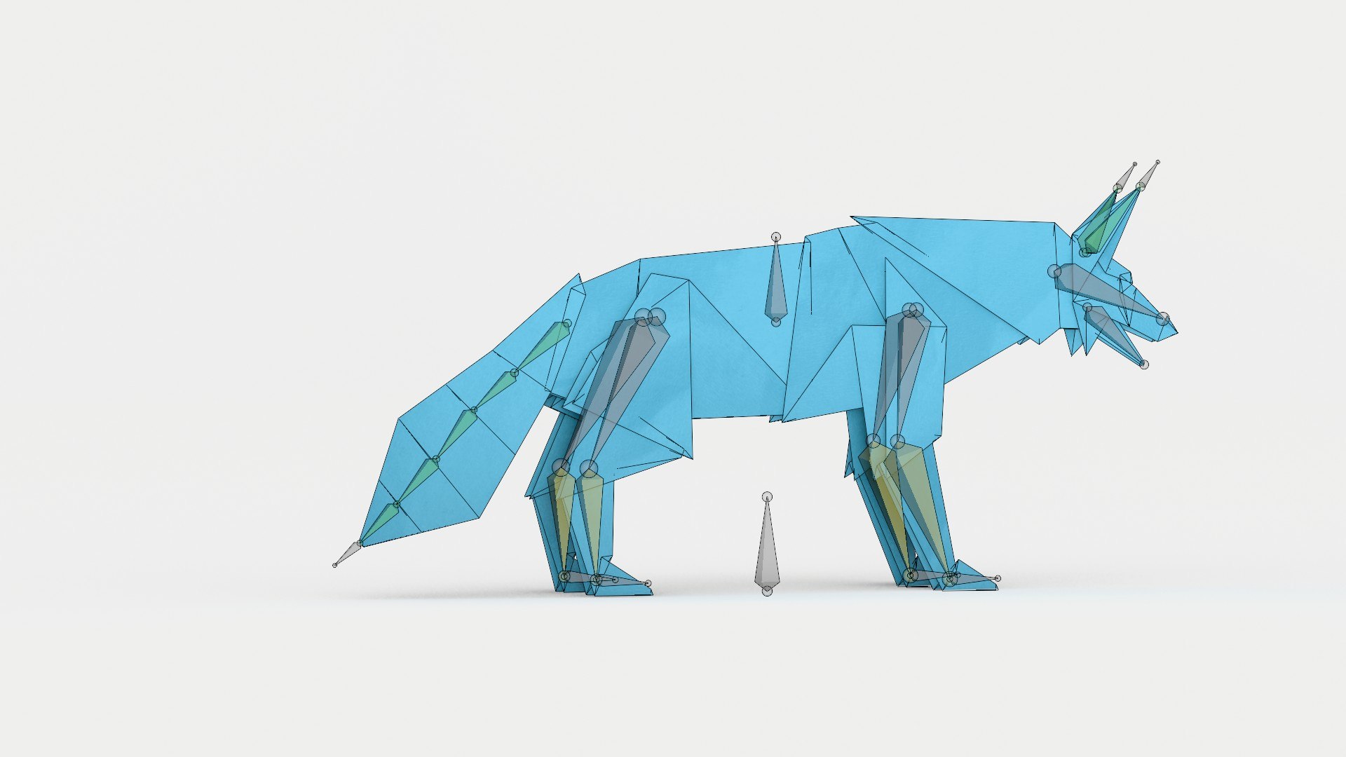 Origami Wolf 3D Model - TurboSquid 2350088