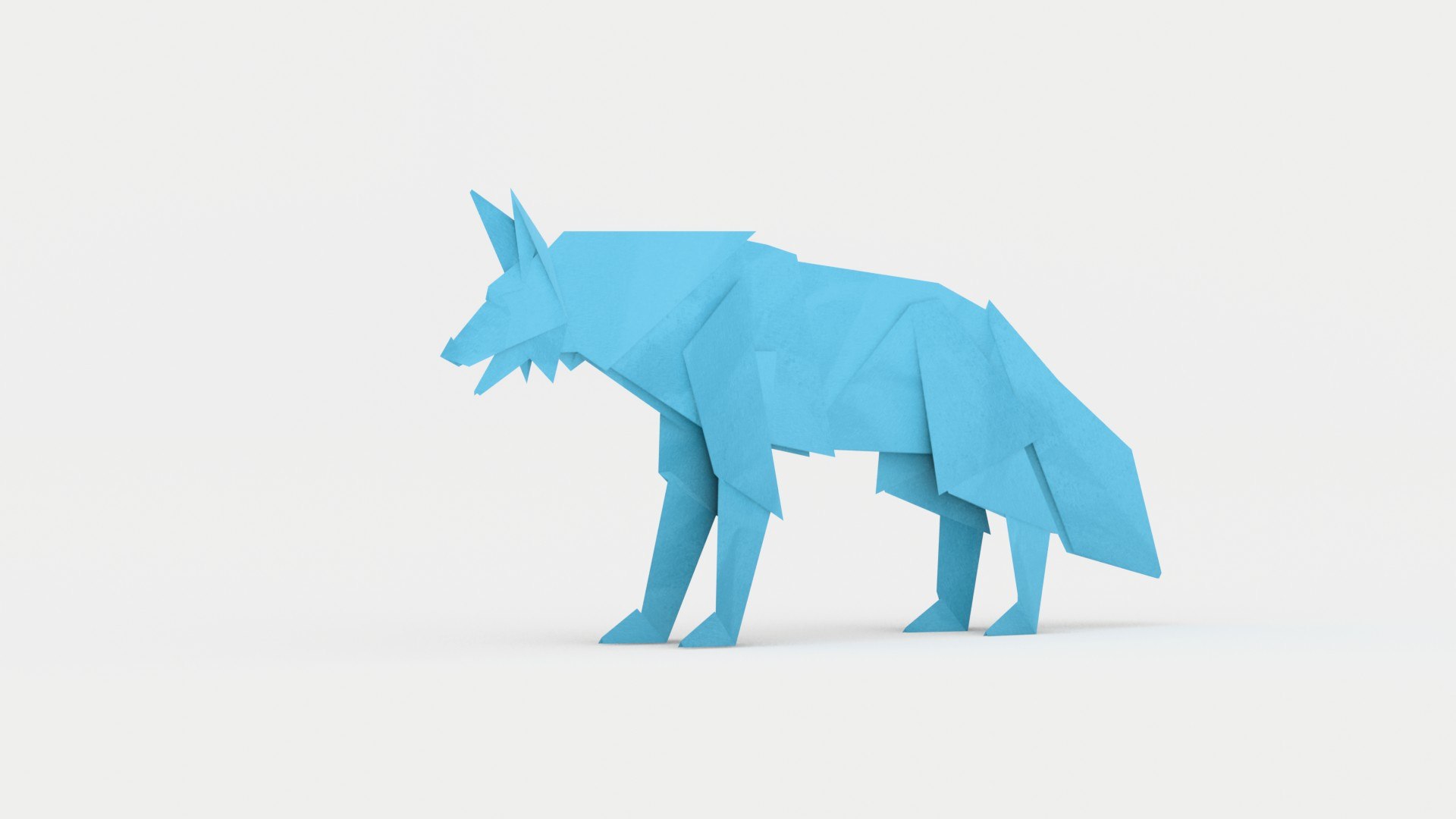 Origami Wolf 3D Model - TurboSquid 2350088