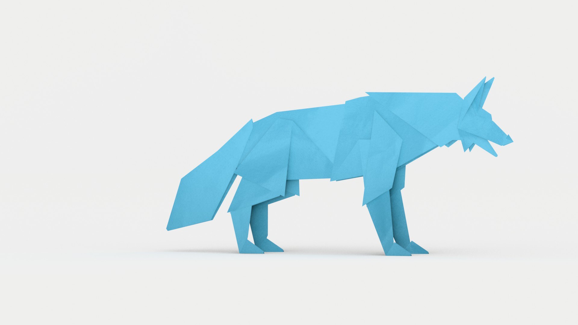 Origami Wolf 3D Model - TurboSquid 2350088