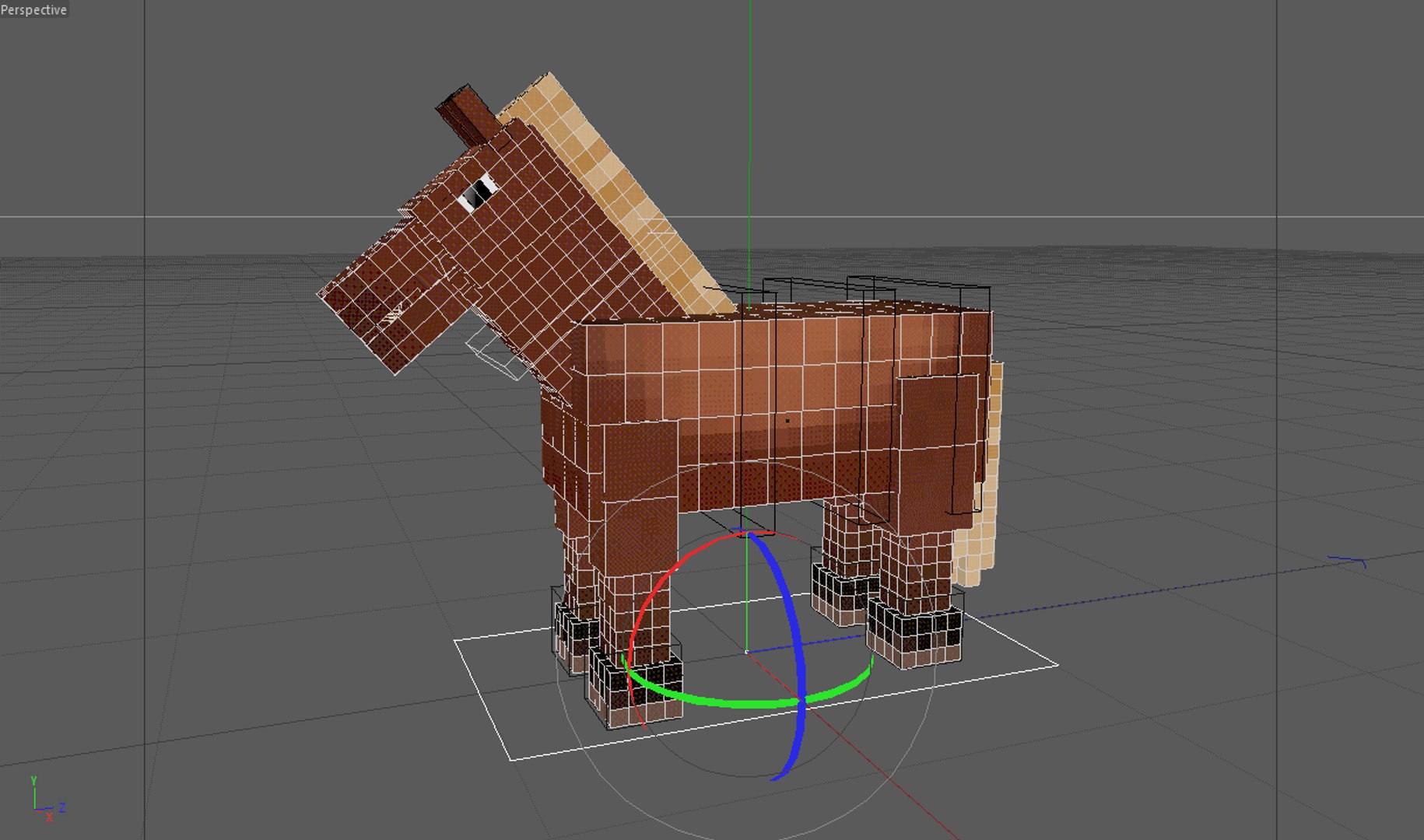 horse rig 3d c4d