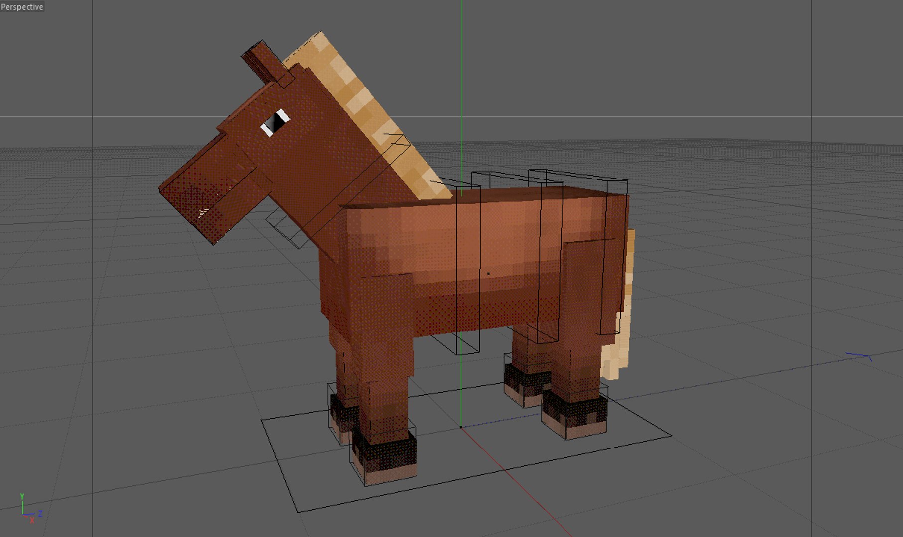 horse rig 3d c4d