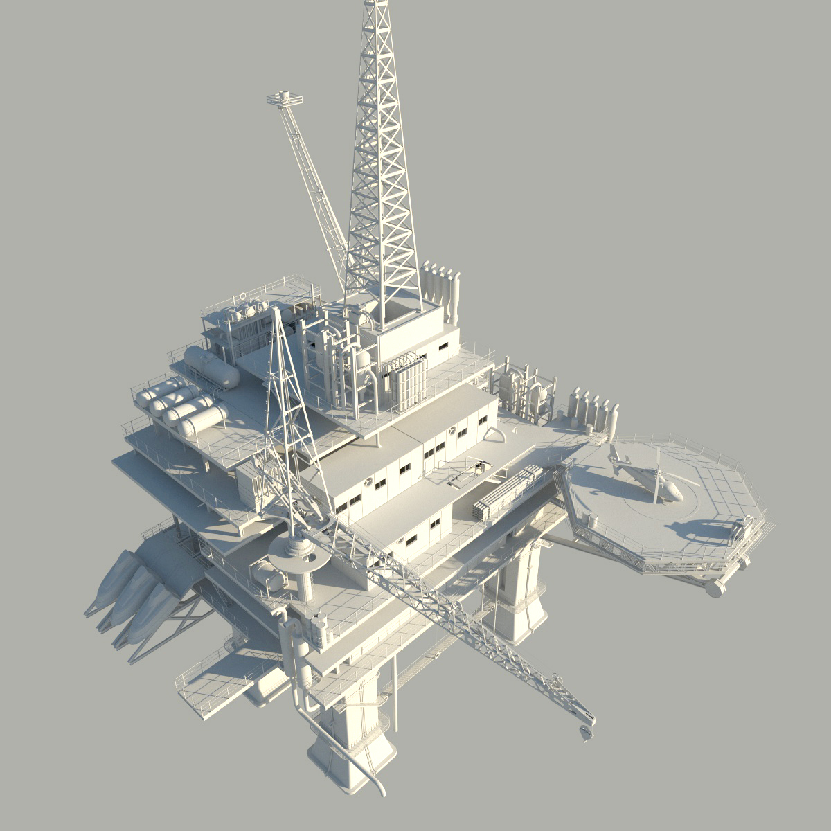 Oil platform 3D - TurboSquid 1508371