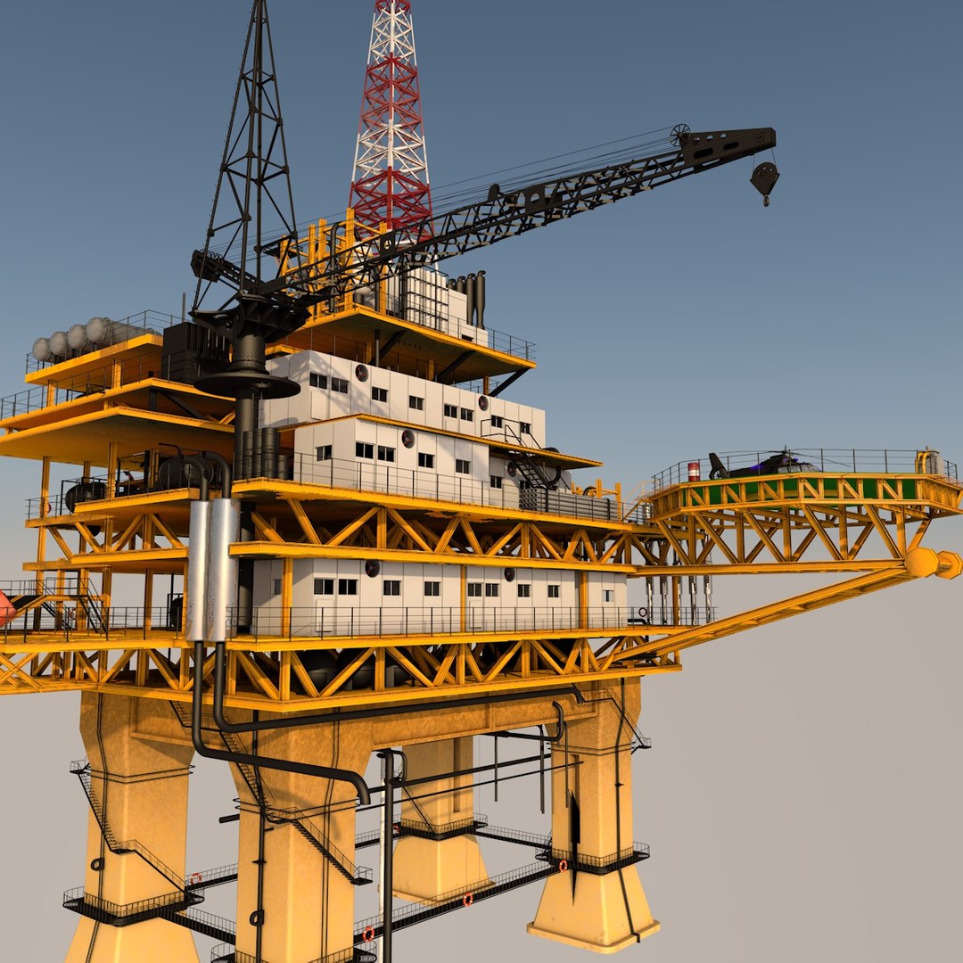 Oil Platform 3D - TurboSquid 1508371