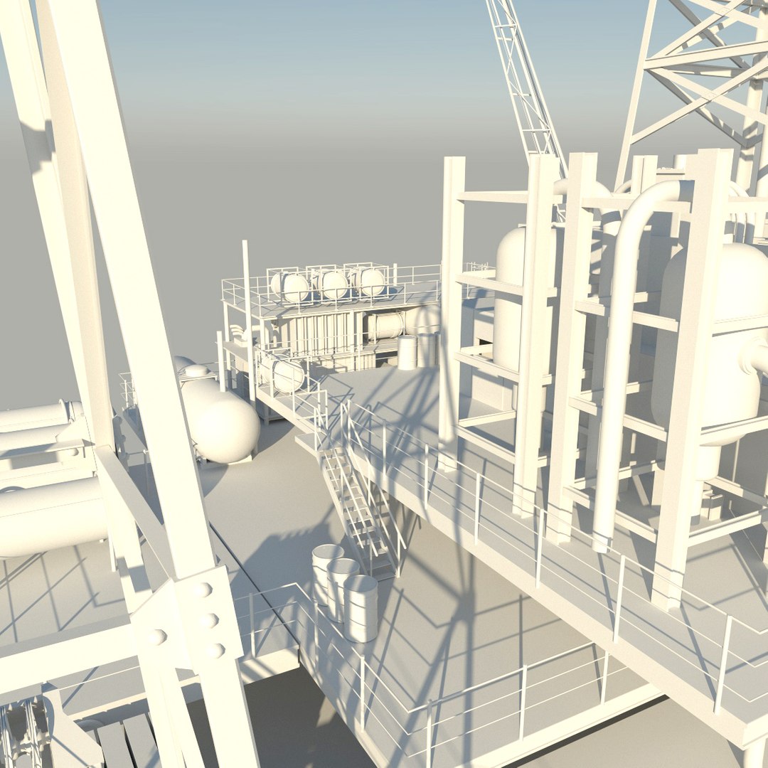 Oil Platform 3D - TurboSquid 1508371