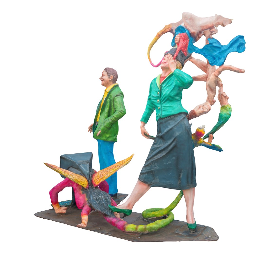 Psychedelic Sculpture Lunapark 3d Model