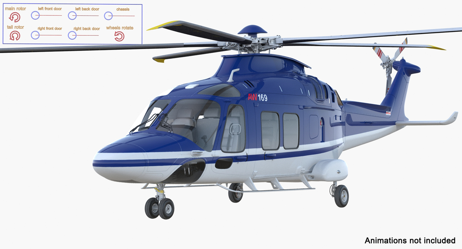Multirole Helicopter Agustawestland Aw169 Model - TurboSquid 1212126