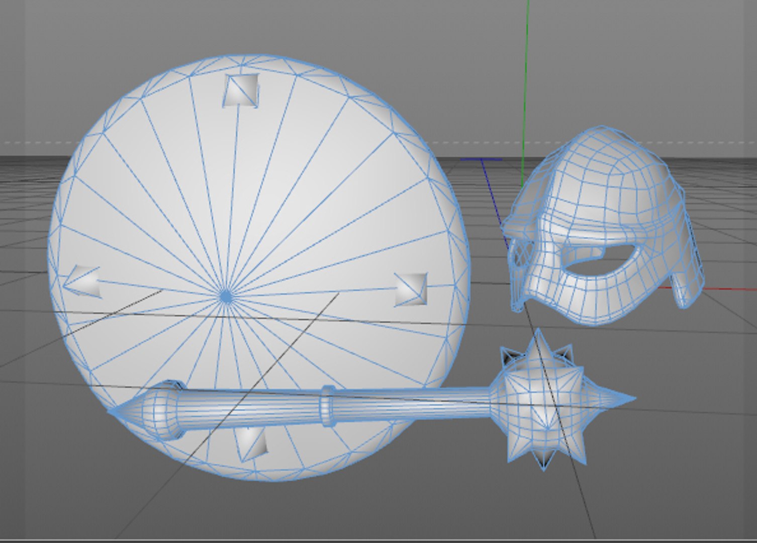 Shield Hammer Helmet 3d Model