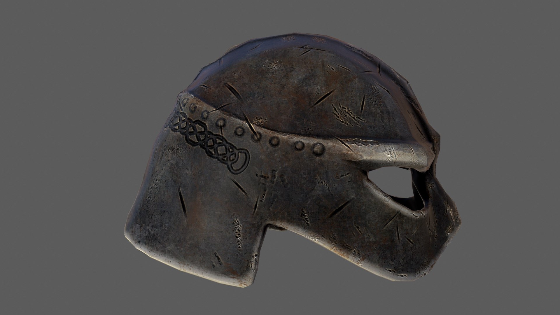 Shield Hammer Helmet 3d Model