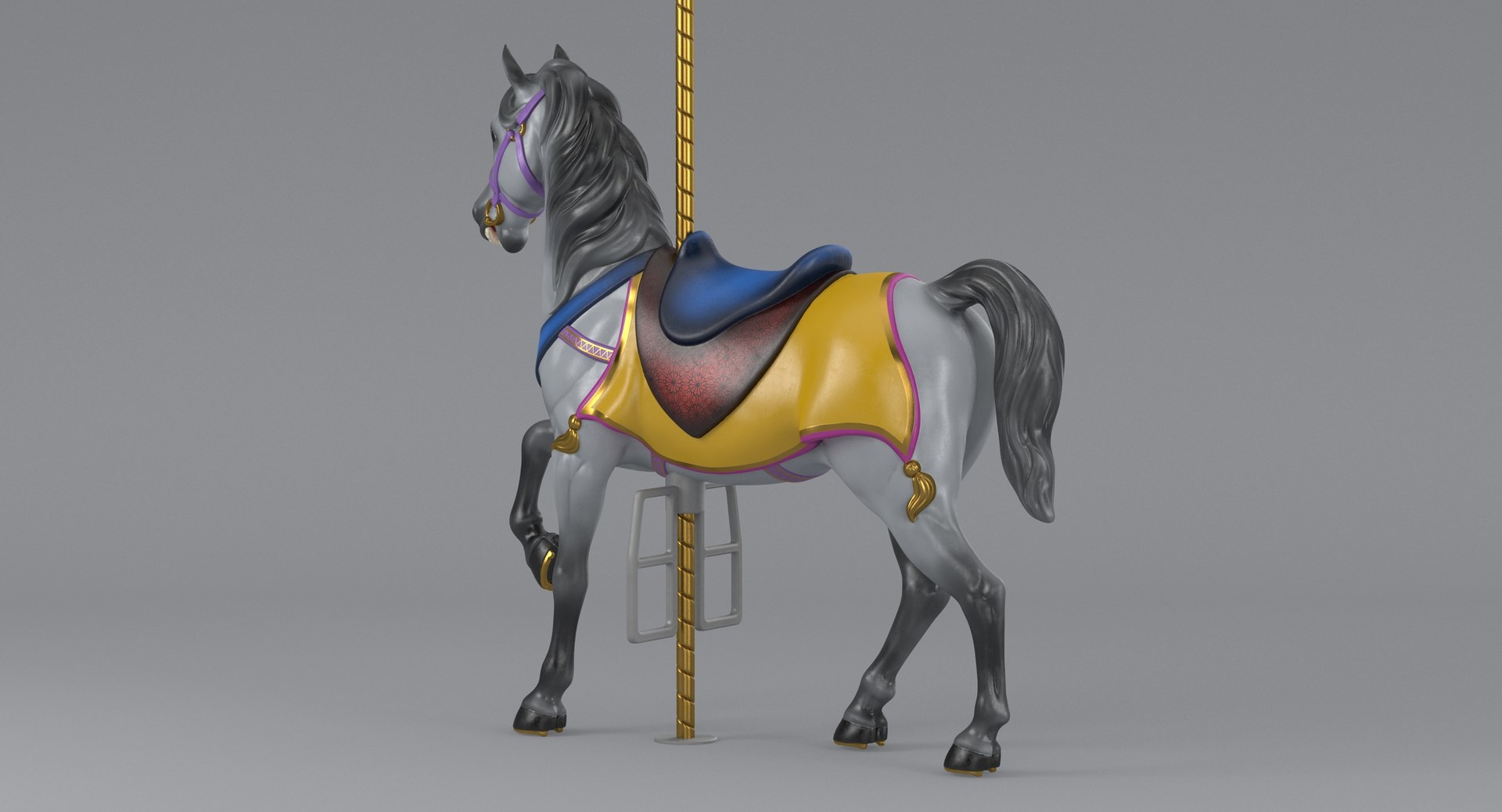 3D Carousel Horse - TurboSquid 1347539