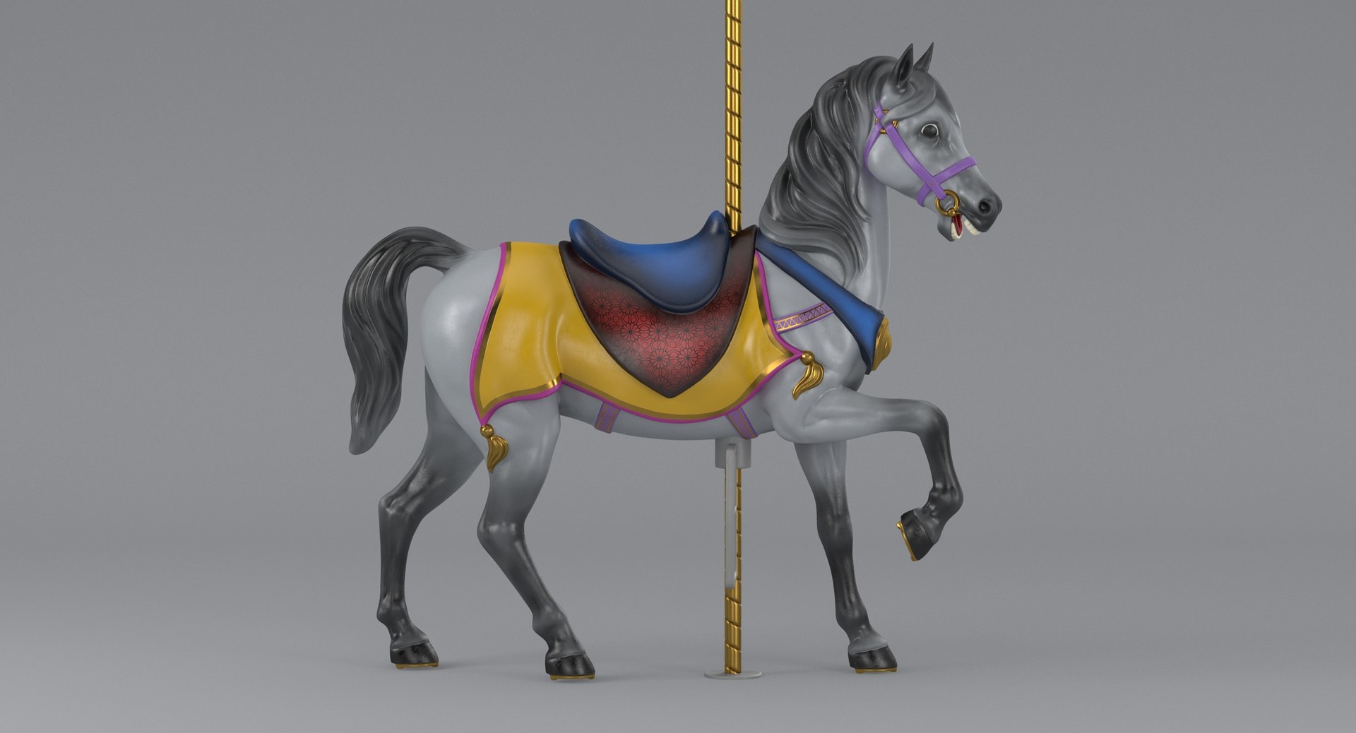 3D Carousel Horse - TurboSquid 1347539