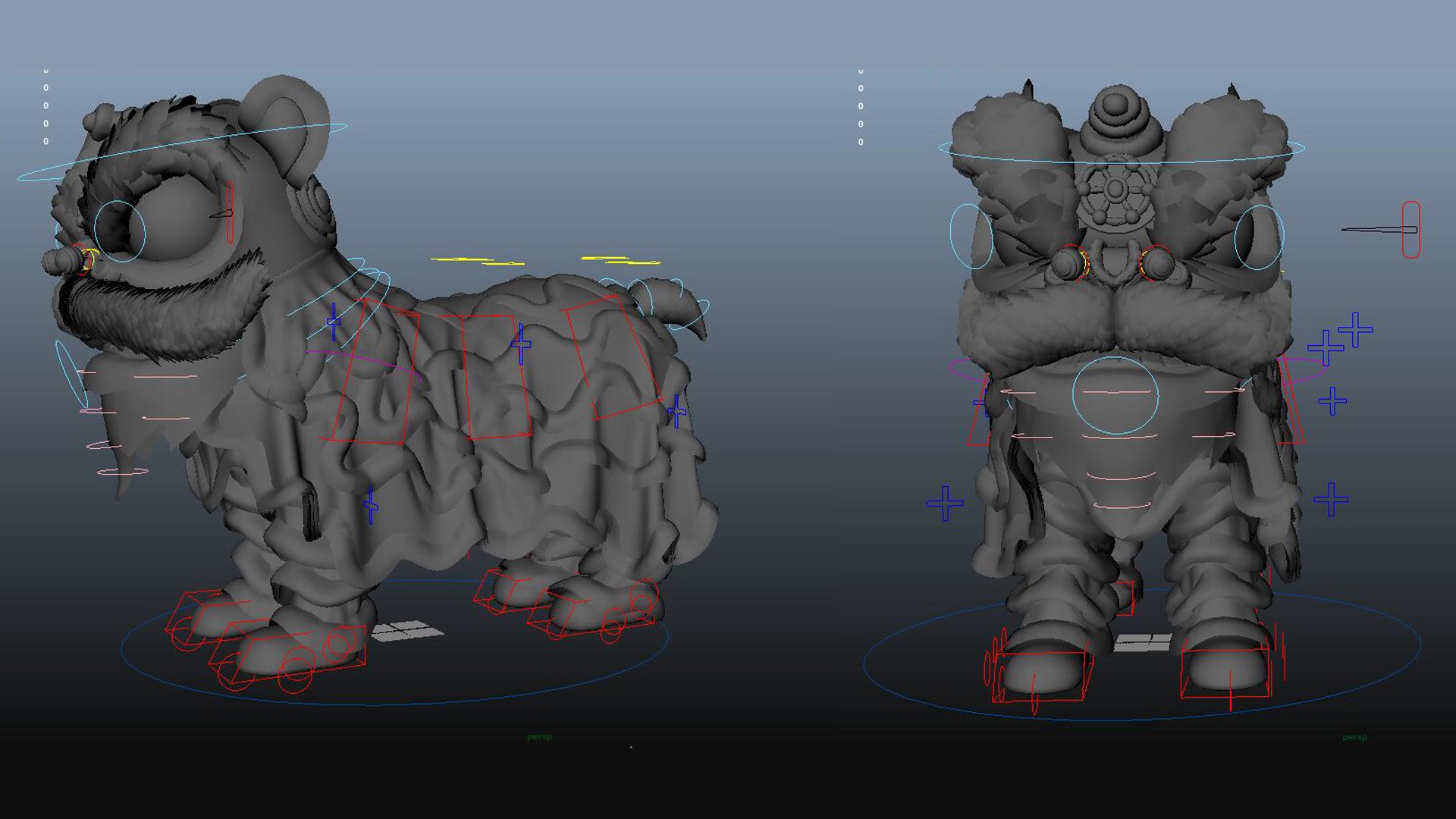 Chinese Lion Dance New Year 3D Model - TurboSquid 1958784