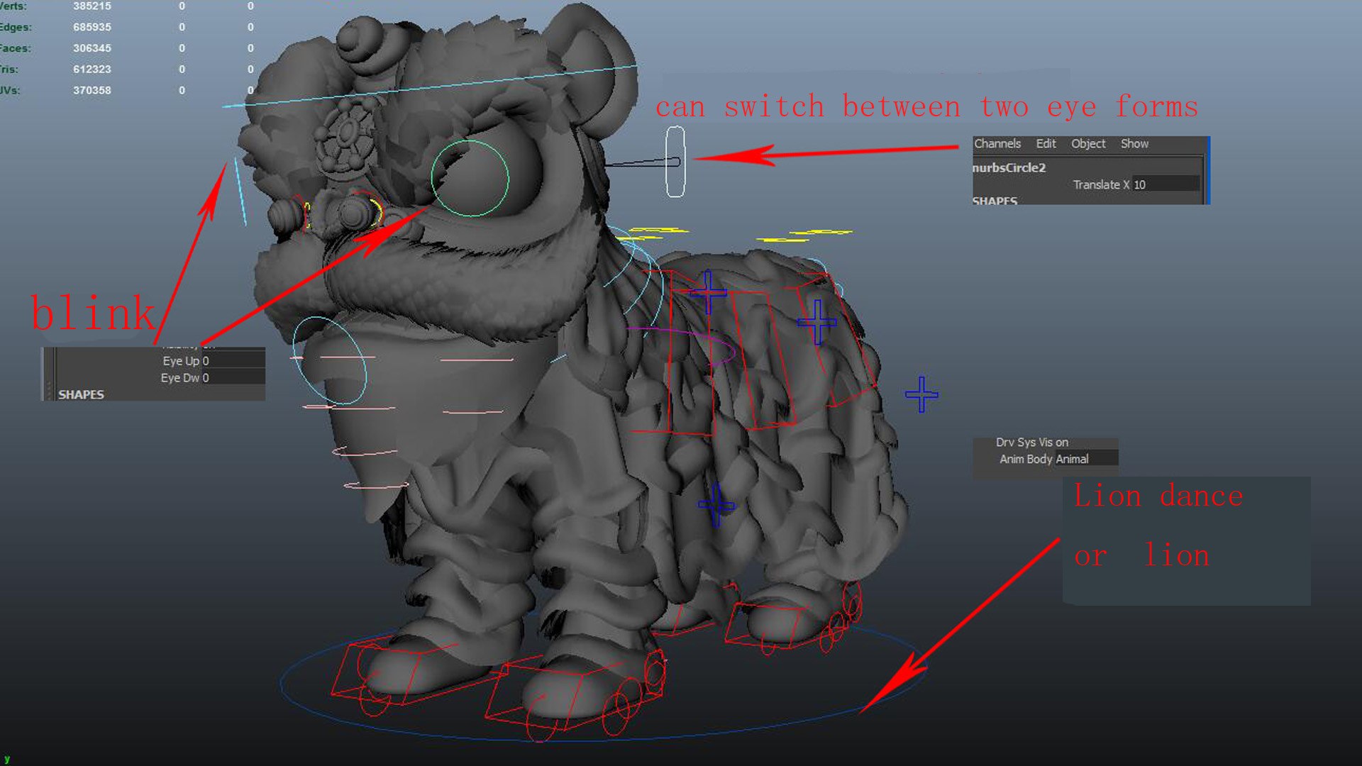 Chinese Lion Dance New Year 3D Model - TurboSquid 1958784