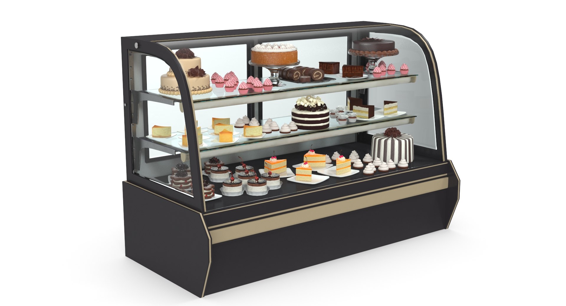 3D Showcase Cake Model - TurboSquid 1332027