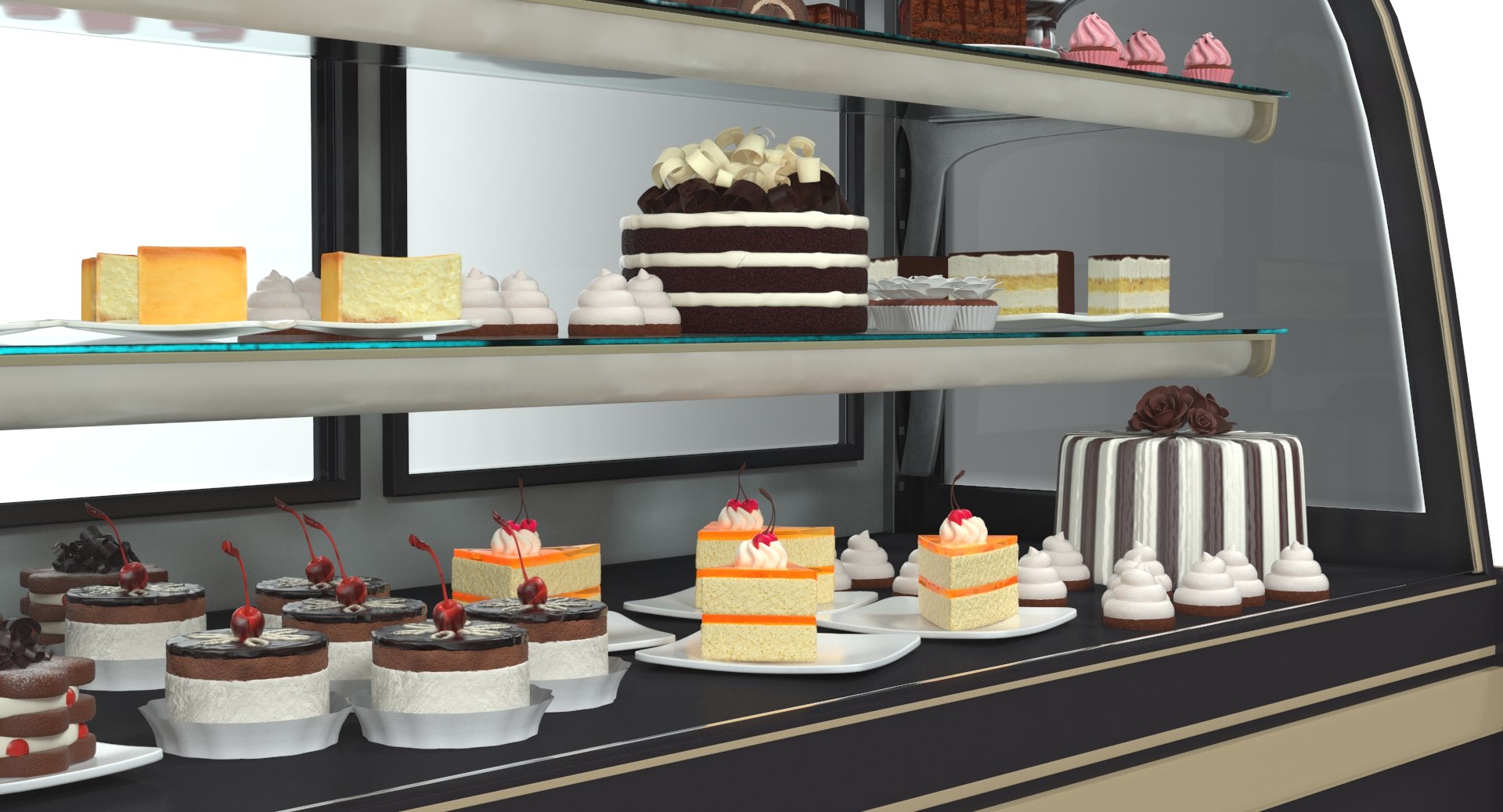 3D Showcase Cake Model - TurboSquid 1332027