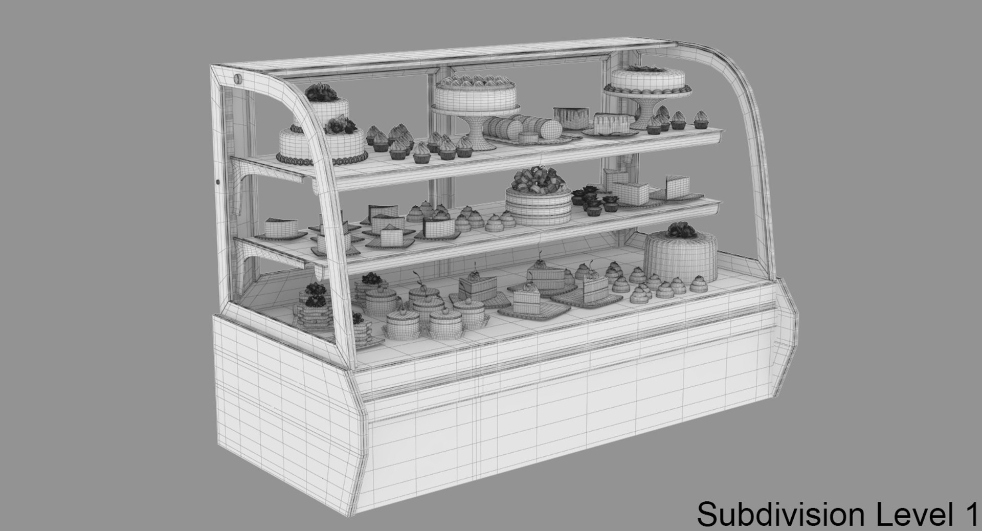 3D showcase cake model - TurboSquid 1332027