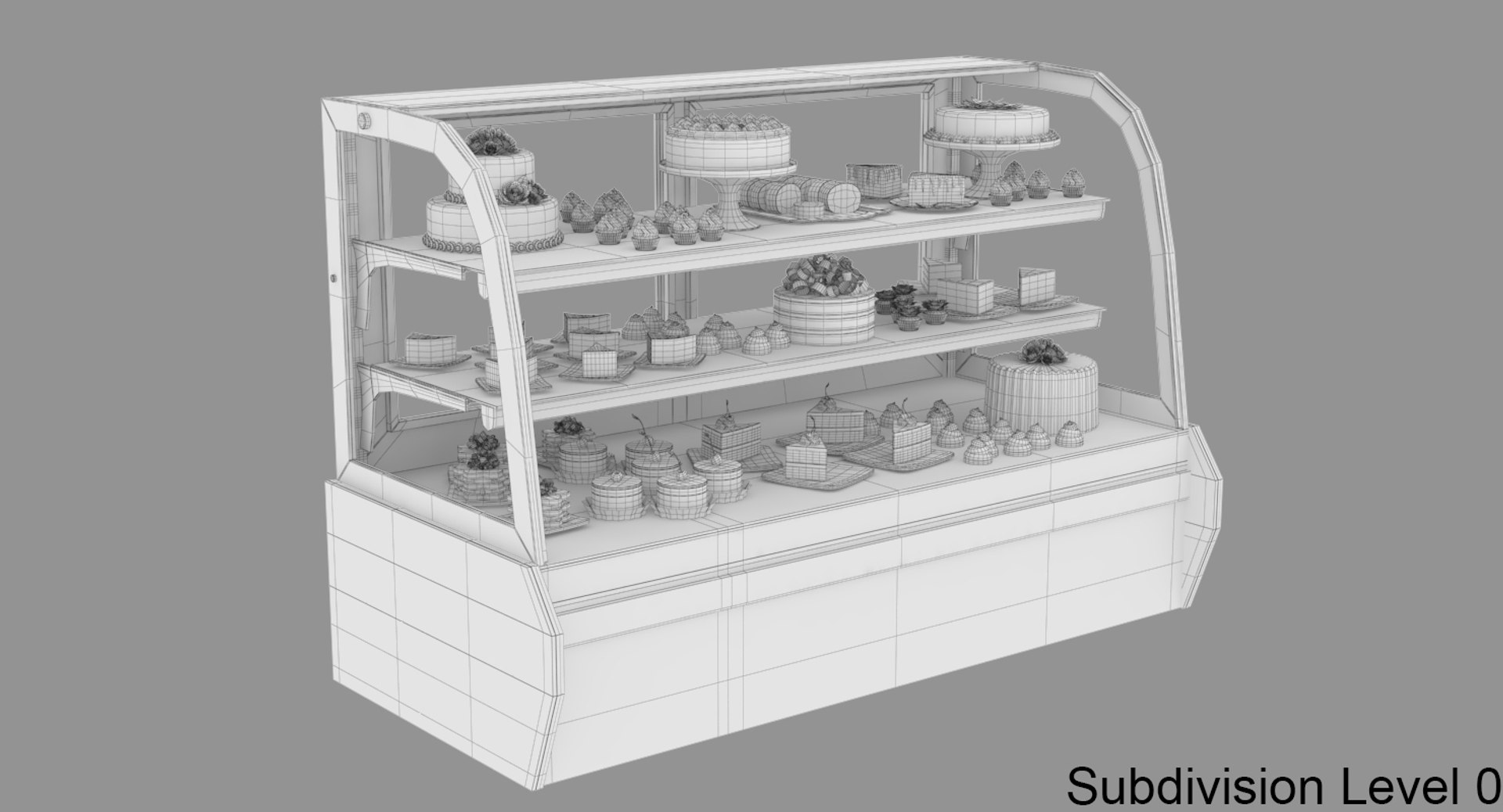 3D showcase cake model - TurboSquid 1332027