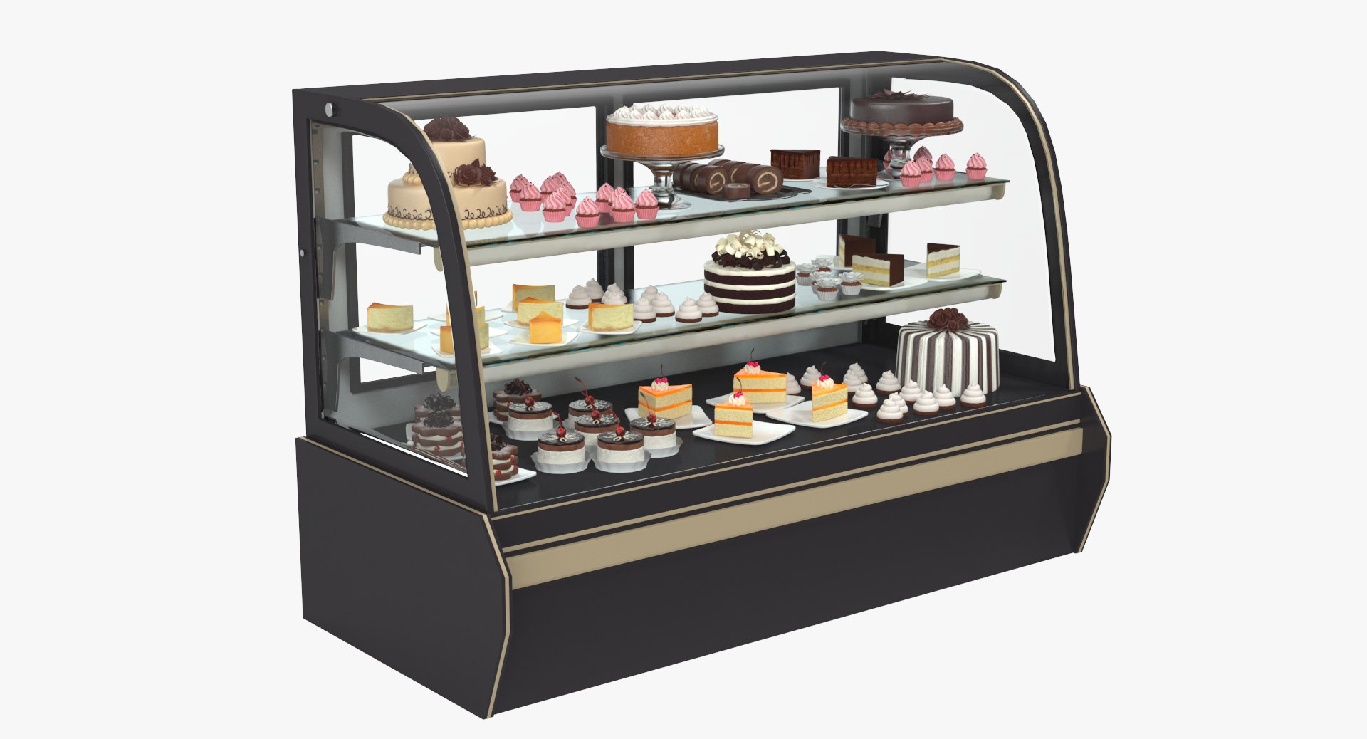 3D Showcase Cake Model - TurboSquid 1332027