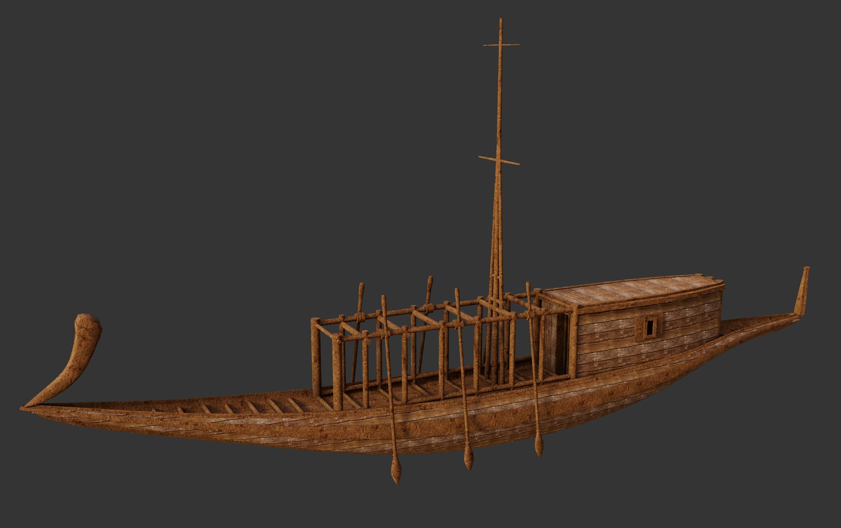 3D Ancient Egyptian Boat - TurboSquid 2250872
