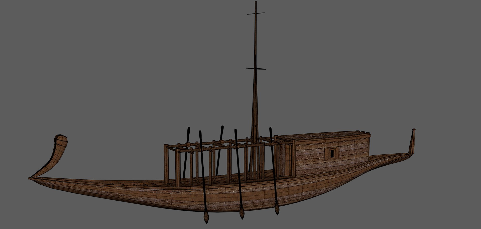 3D Ancient Egyptian Boat - TurboSquid 2250872