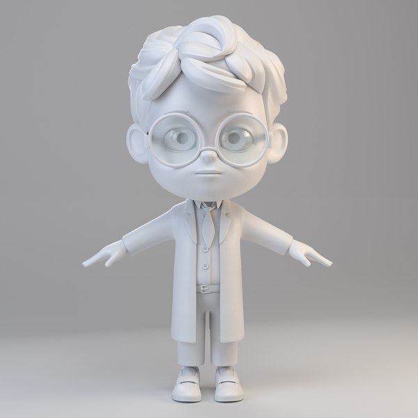 3D cartoon scientist boy - TurboSquid 1587117
