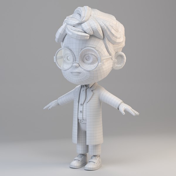 3D cartoon scientist boy - TurboSquid 1587117