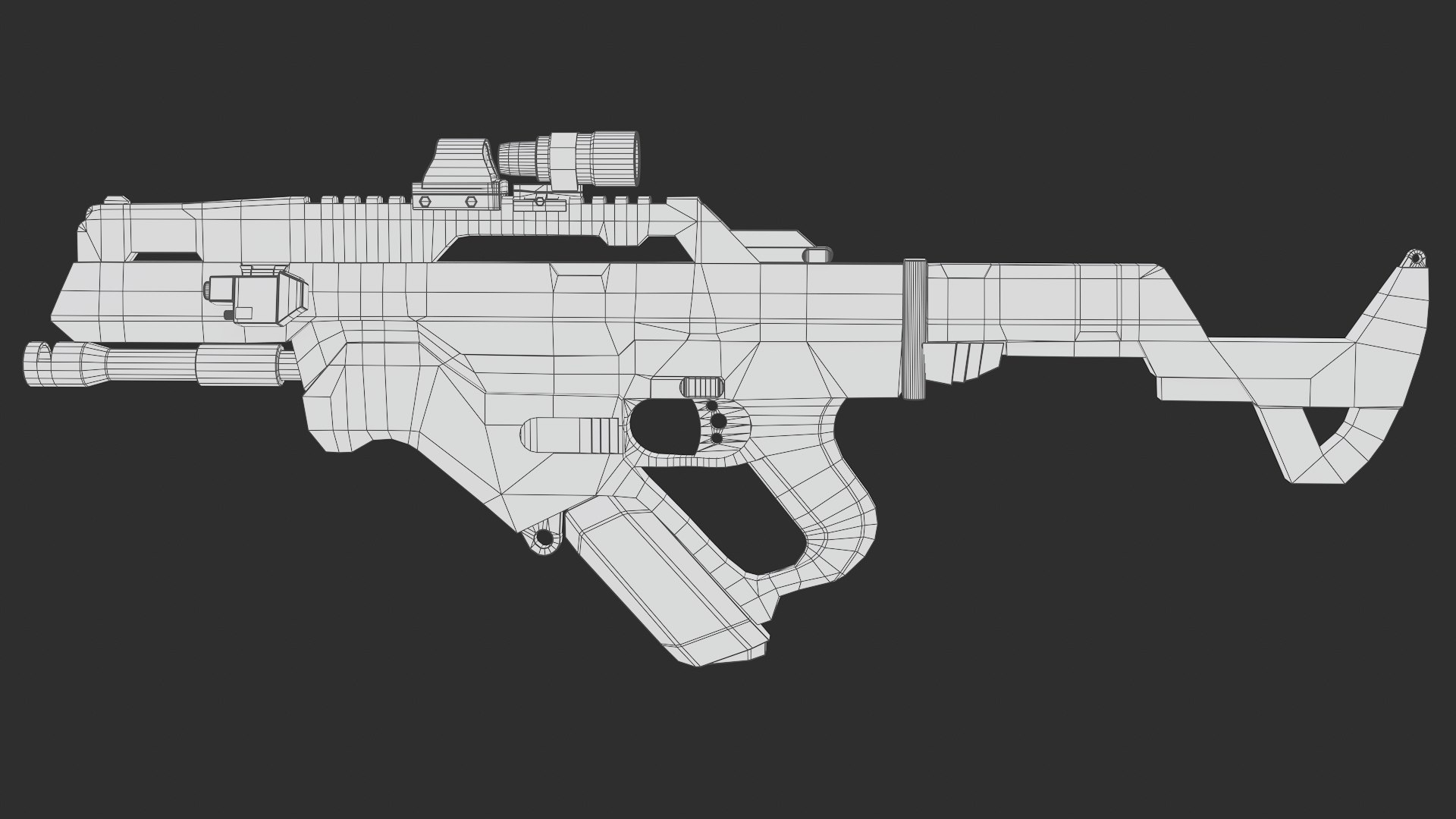 3D Sci-Fi SMG Gun PBR - TurboSquid 2420703