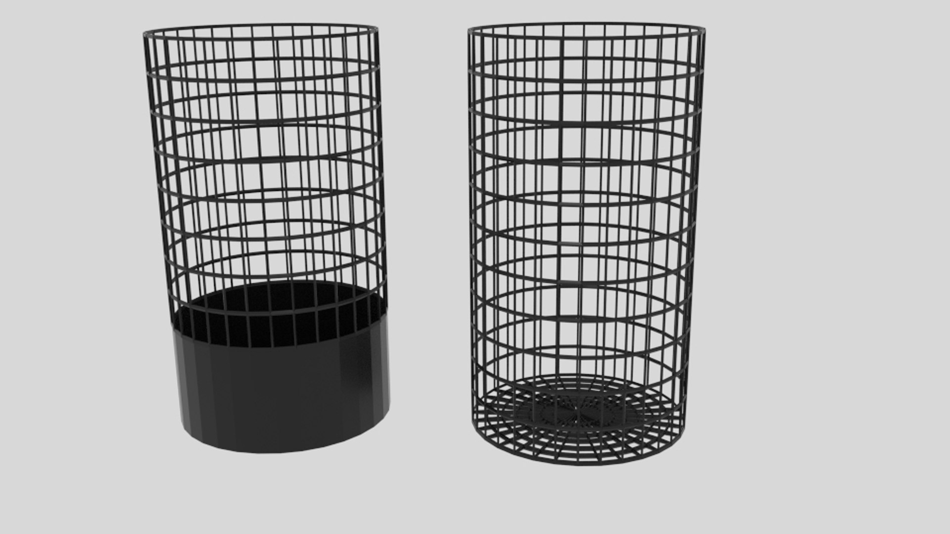 Wire bin cylinder 3D model - TurboSquid 1158360
