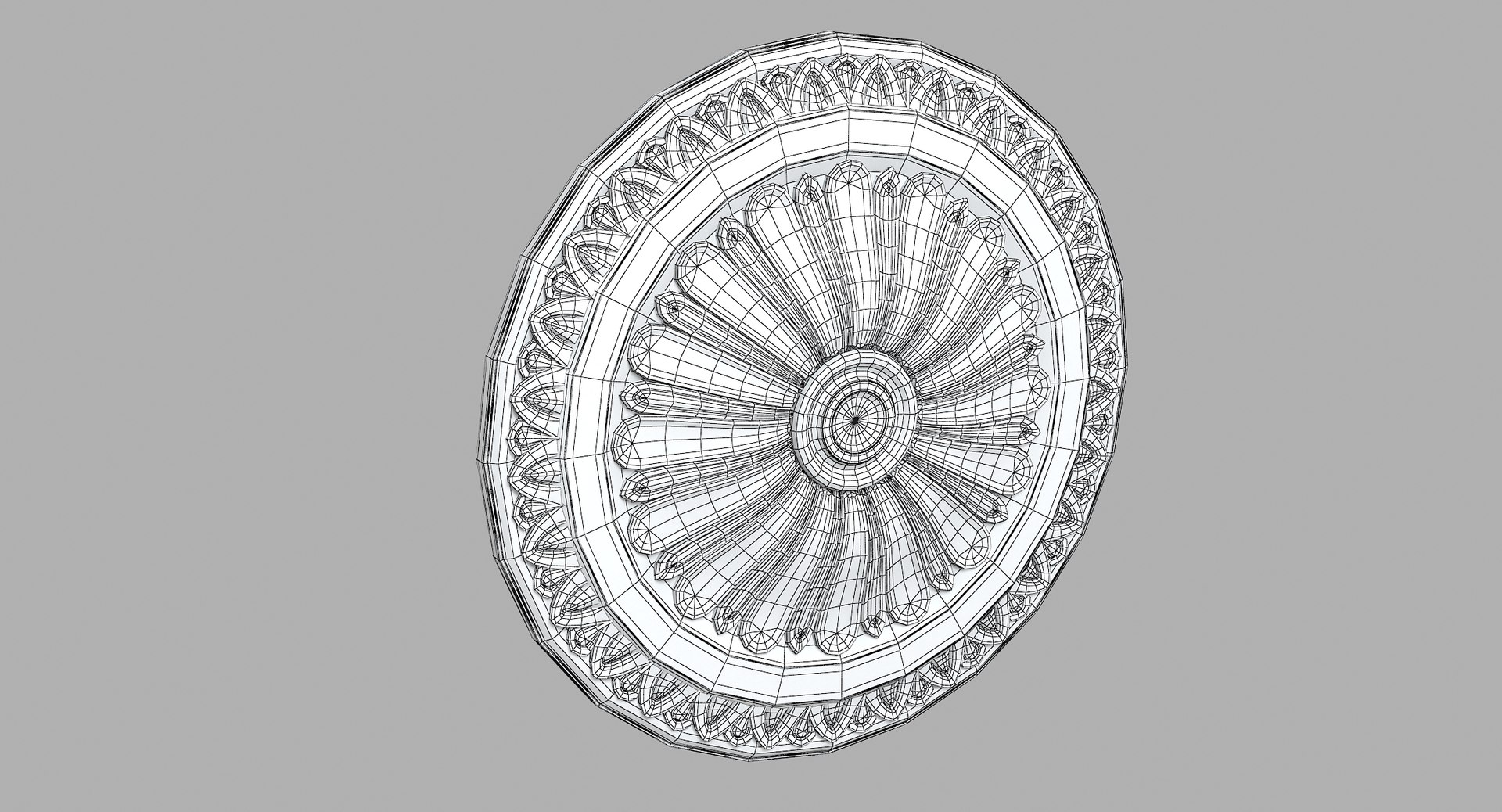 Plaster Rose Ceiling 3d Max