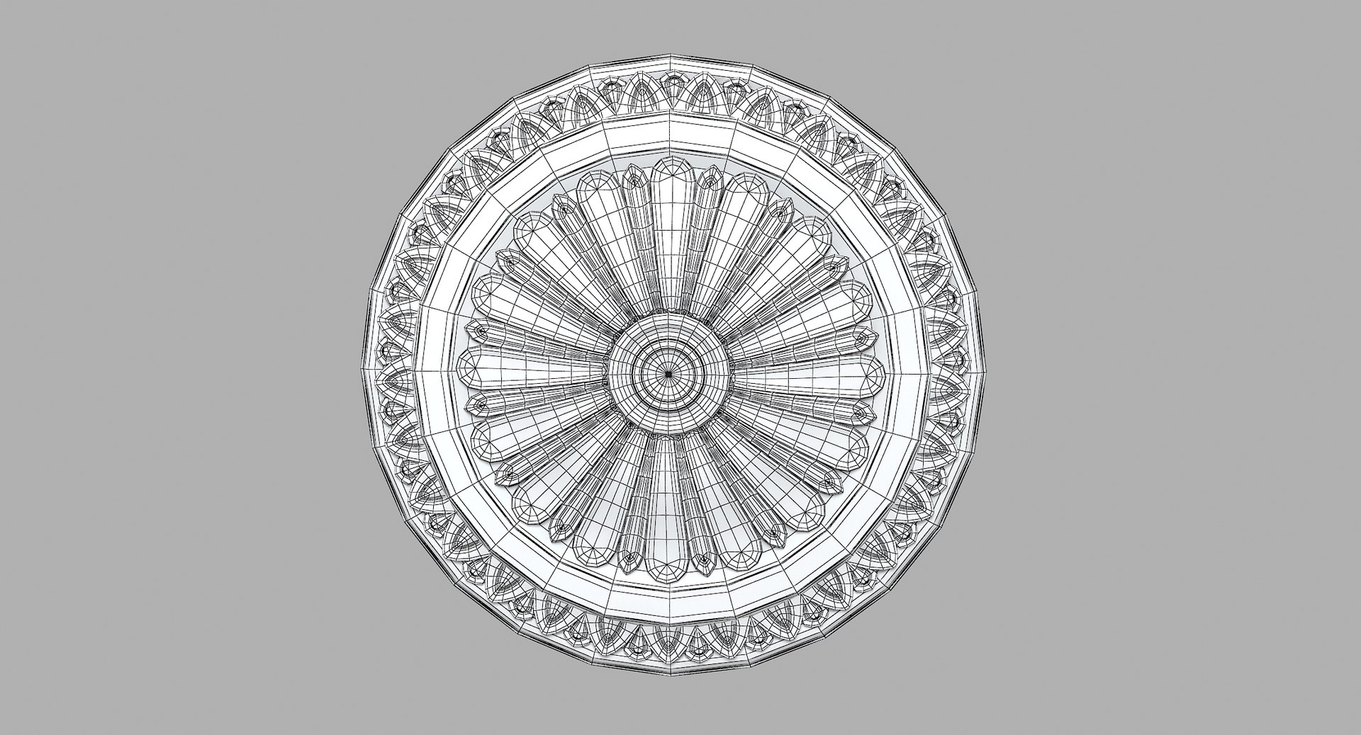 Plaster Rose Ceiling 3d Max