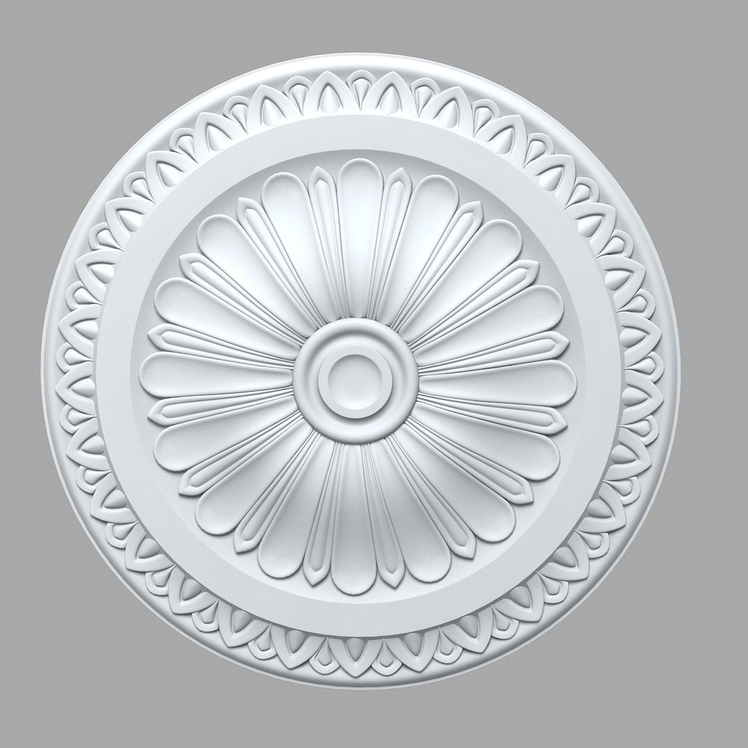 Plaster Rose Ceiling 3d Max