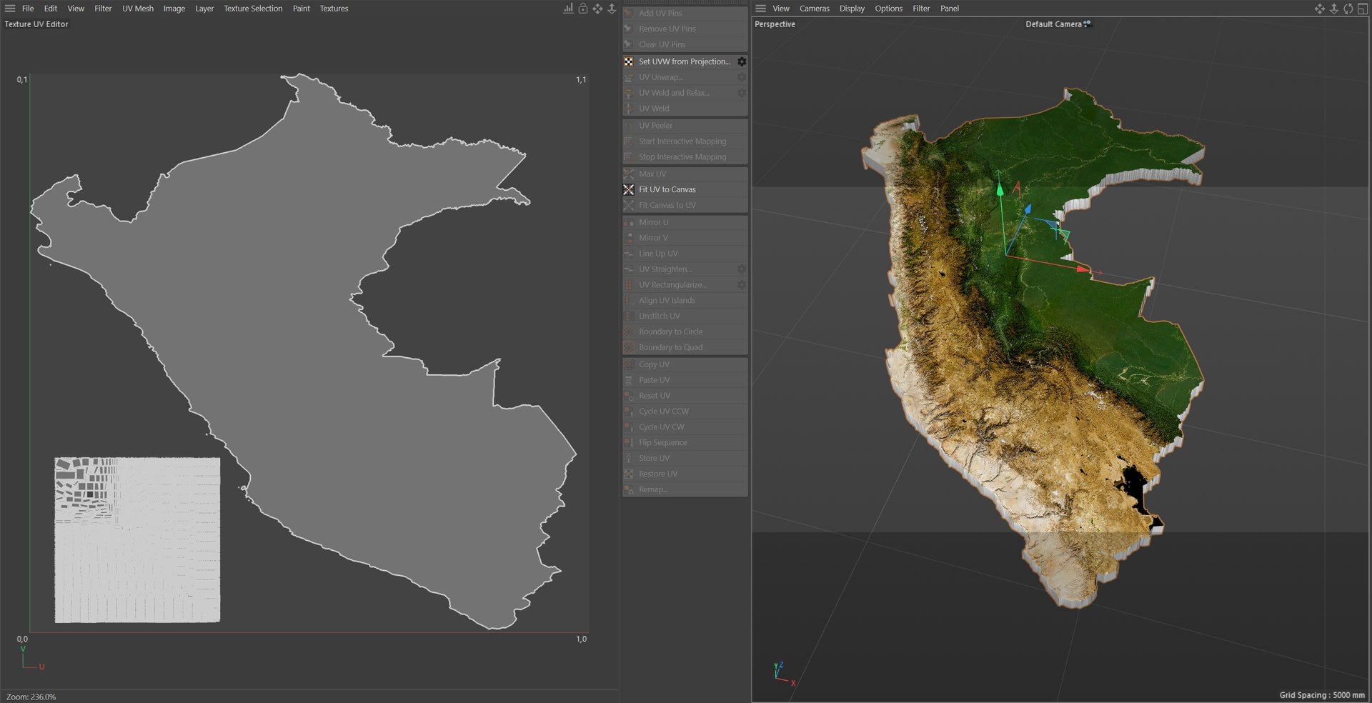Peru Piruw Terrain Map 3D Model - TurboSquid 2336666