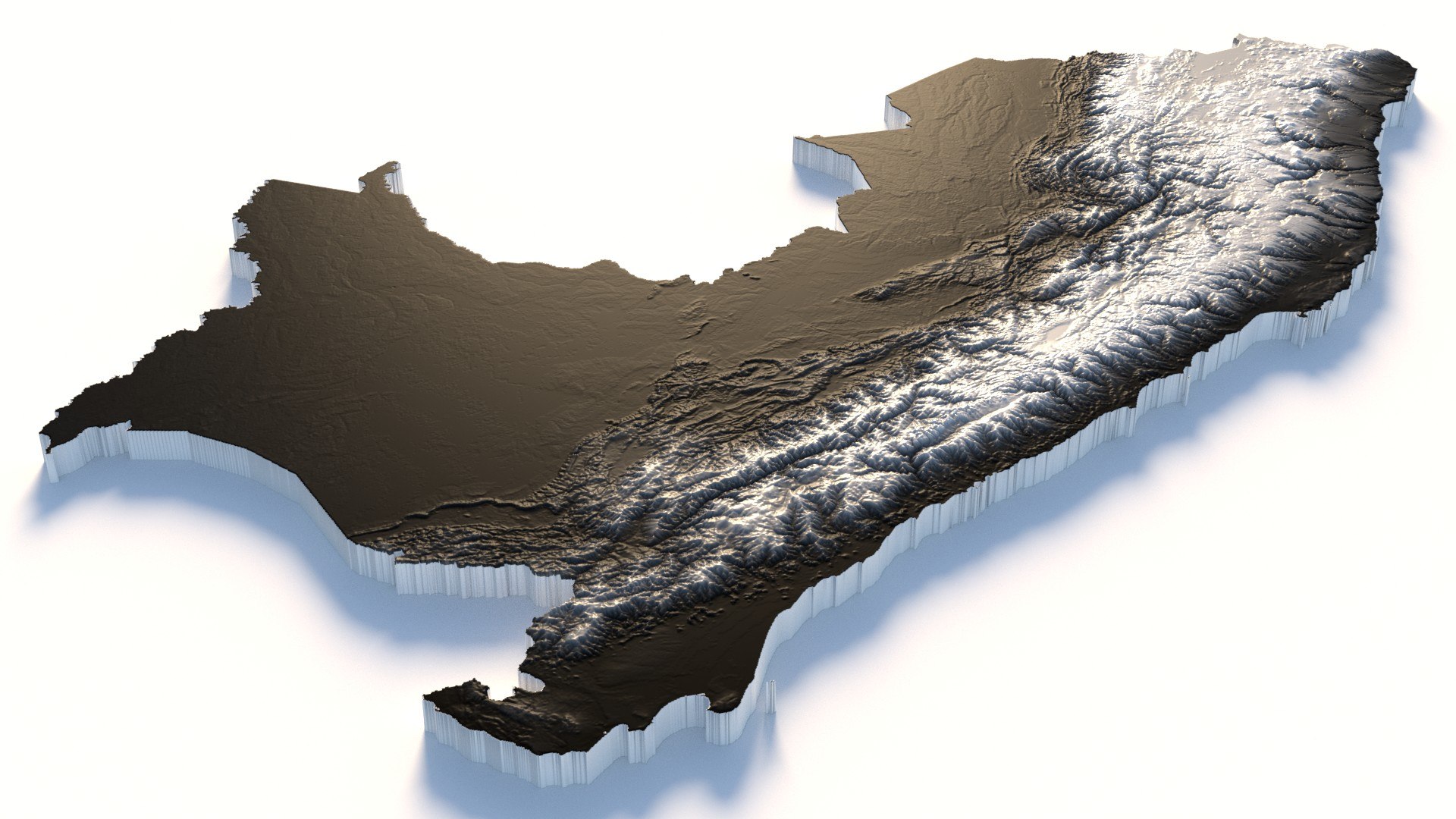 Peru Piruw Terrain Map 3D Model - TurboSquid 2336666