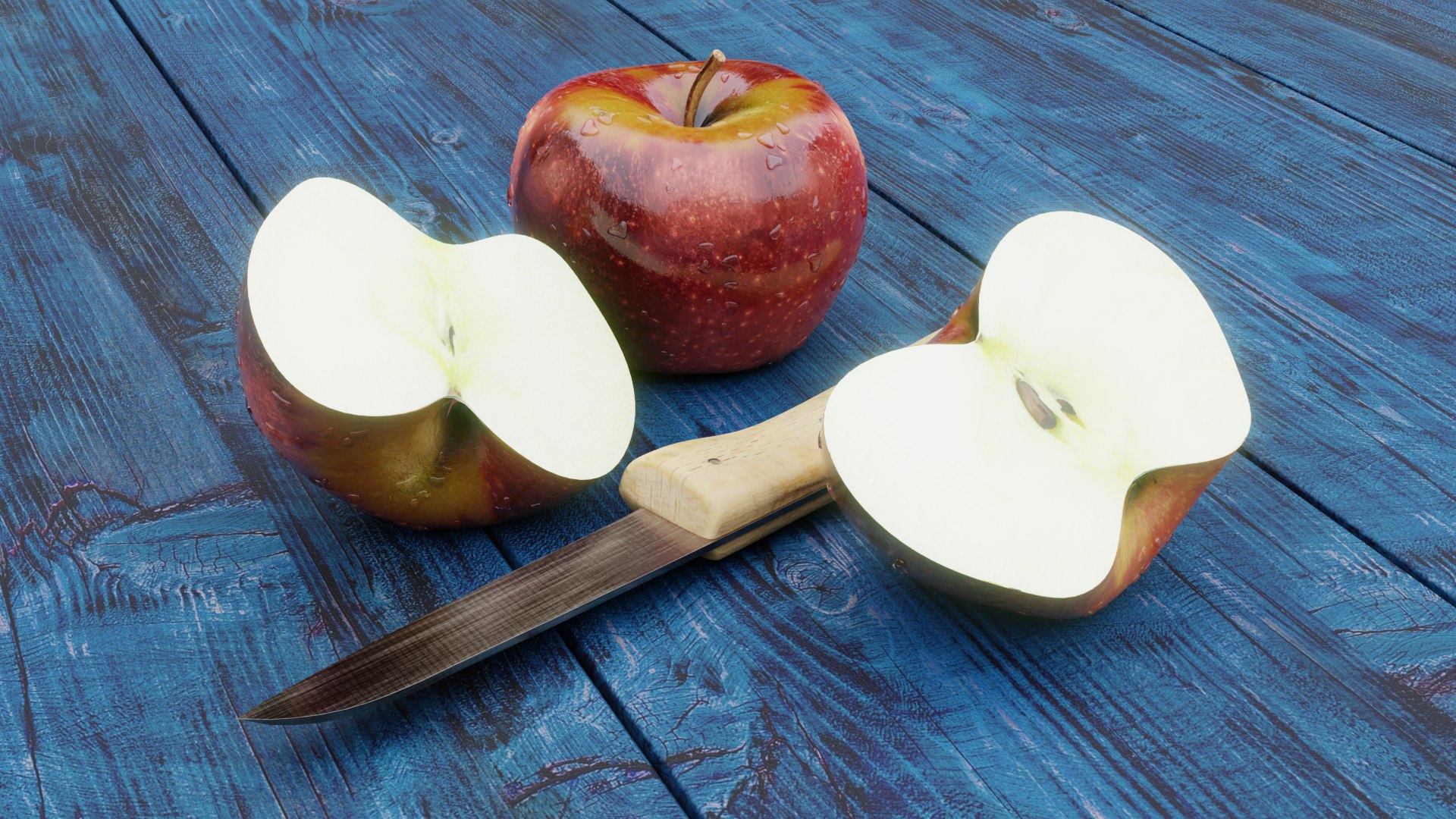 Realistic Apple Scene 3D Model - TurboSquid 2224367