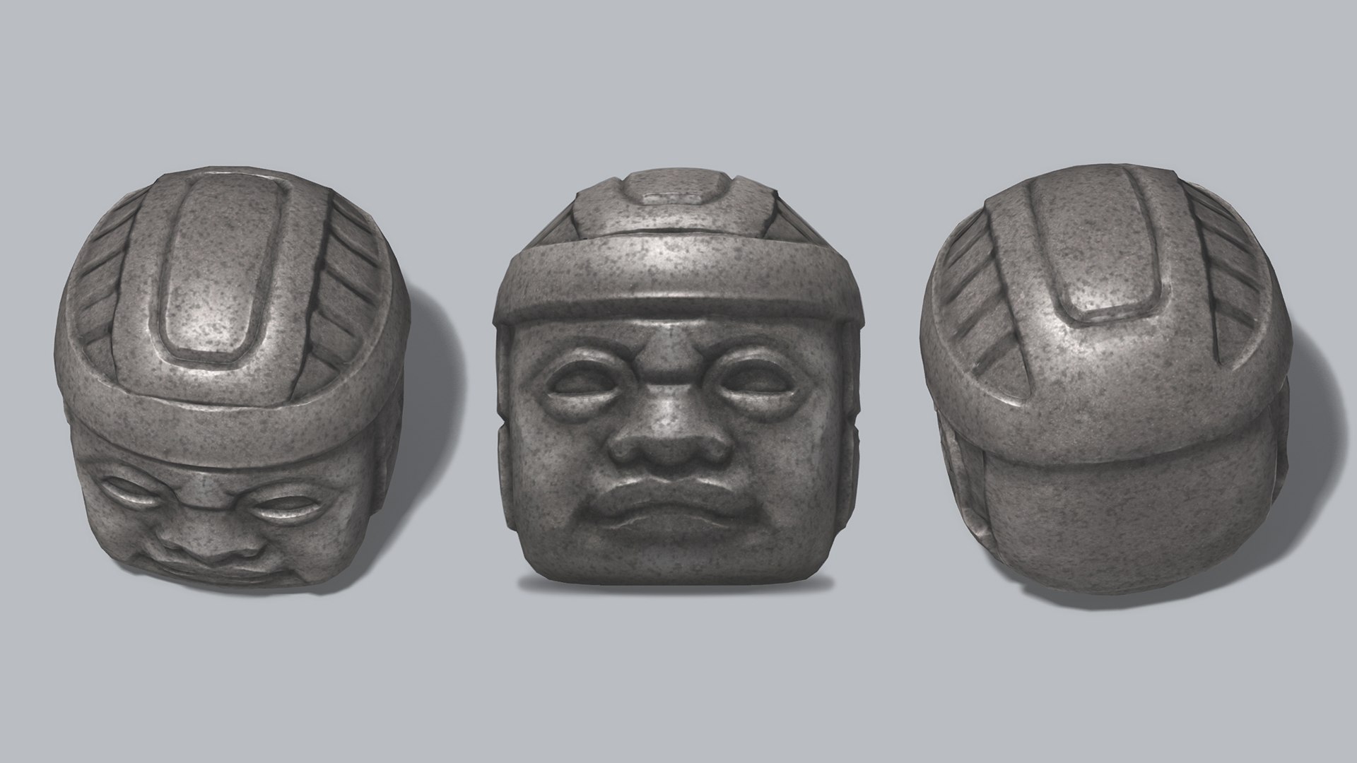 3D Olmec Stone Head Model - TurboSquid 2191589