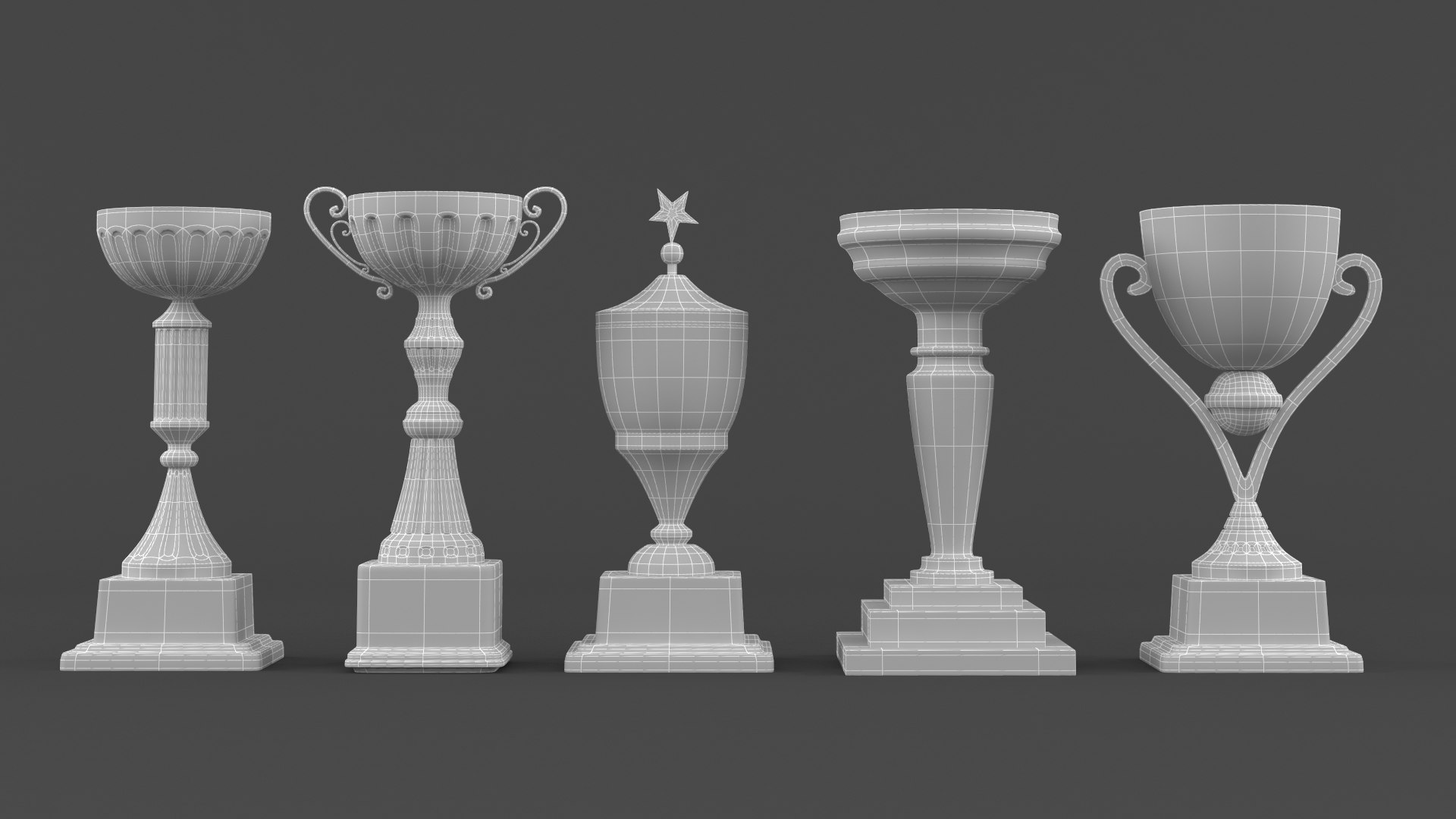 Trophy Cup Collection 3D Model - TurboSquid 2106455