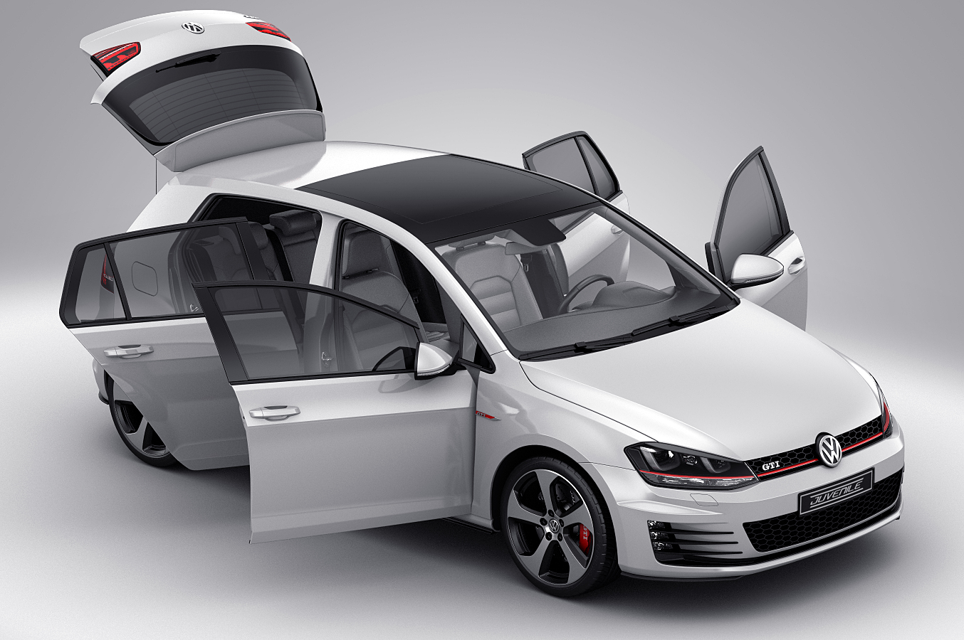 3d model car doors gti