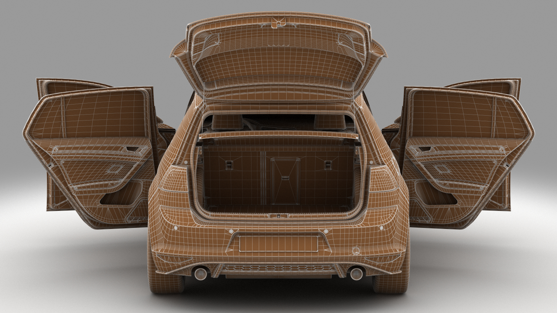 3d model car doors gti