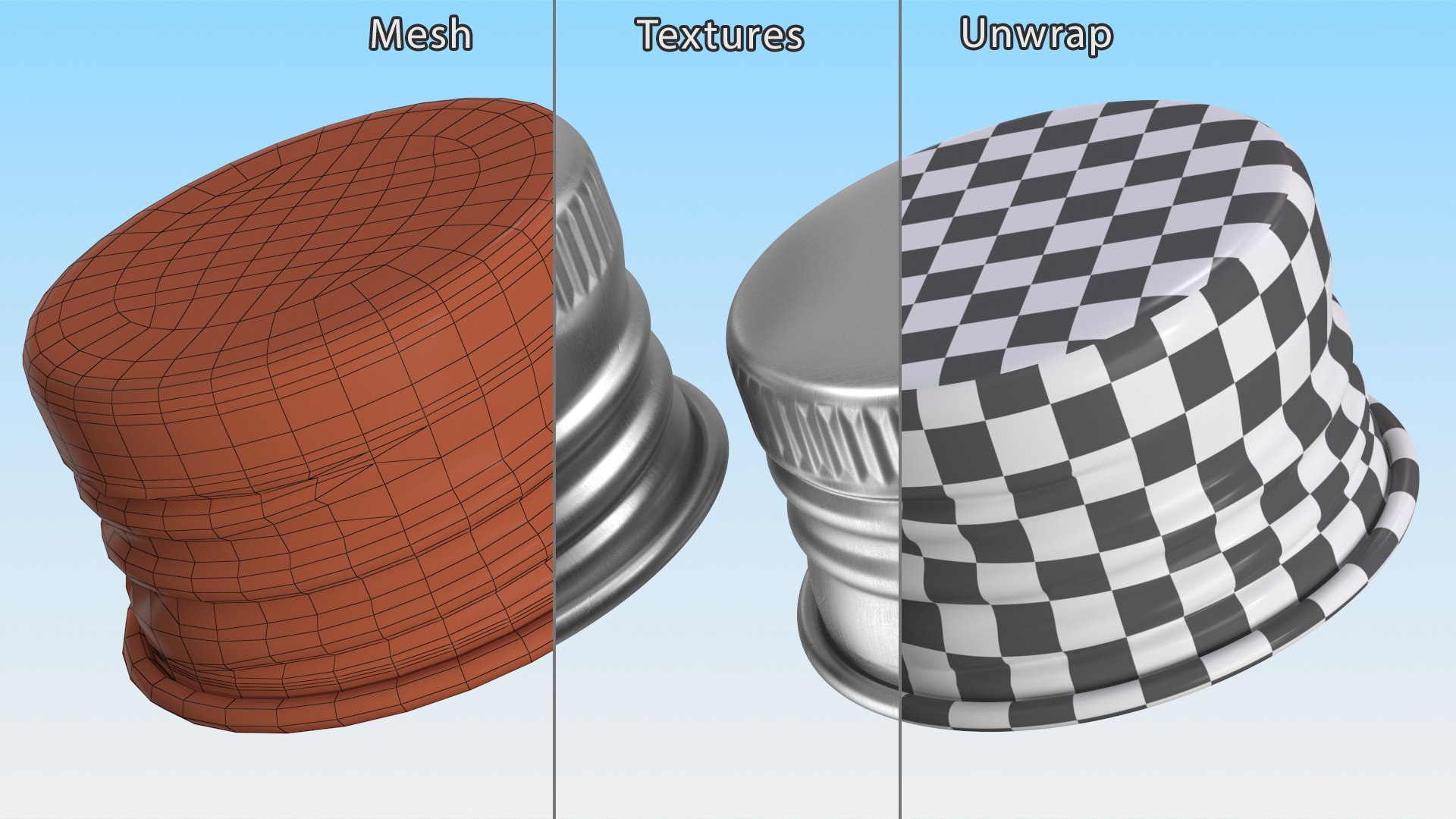 3D Pre-threaded Aluminum Screw Cap 18mm - TurboSquid 1956030