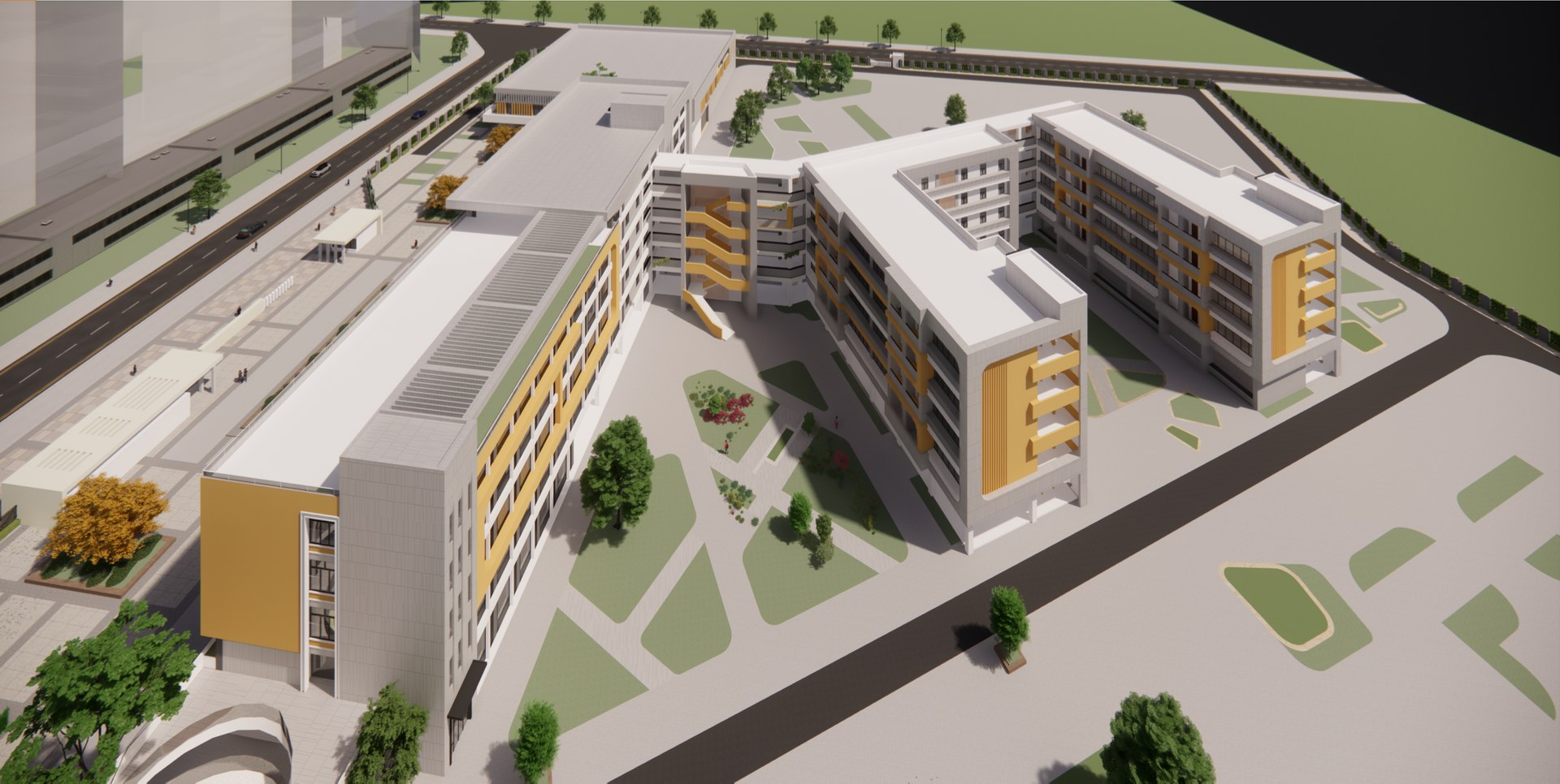 3D Office Building And Dormitory-A11 - TurboSquid 2099048